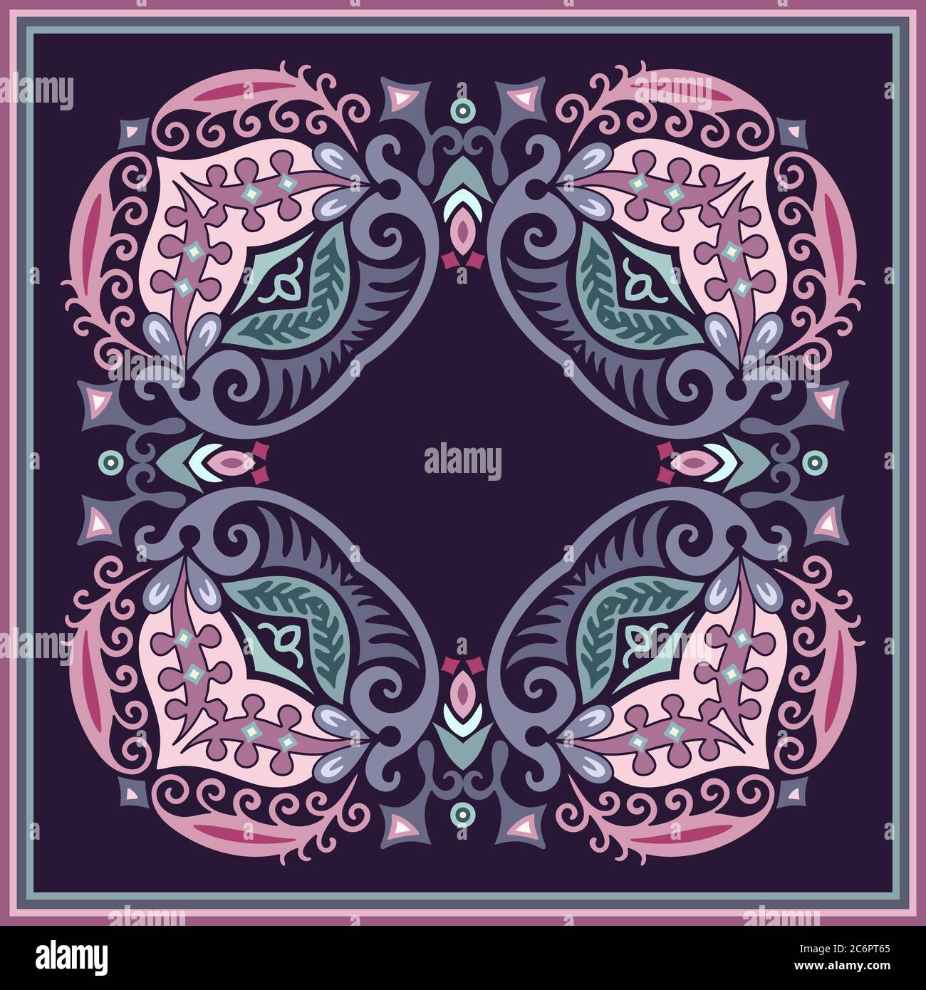 Vector ethnic abstract flower illustration Stock Vector Image & Art - Alamy