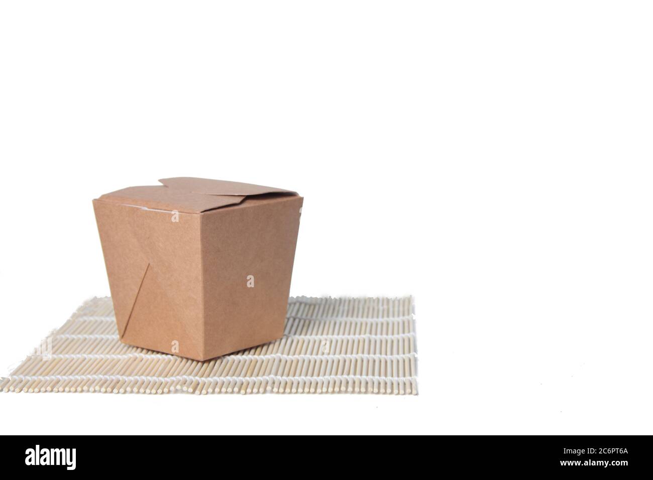 wok box on isolated on a mat isolated on white background. Image ...