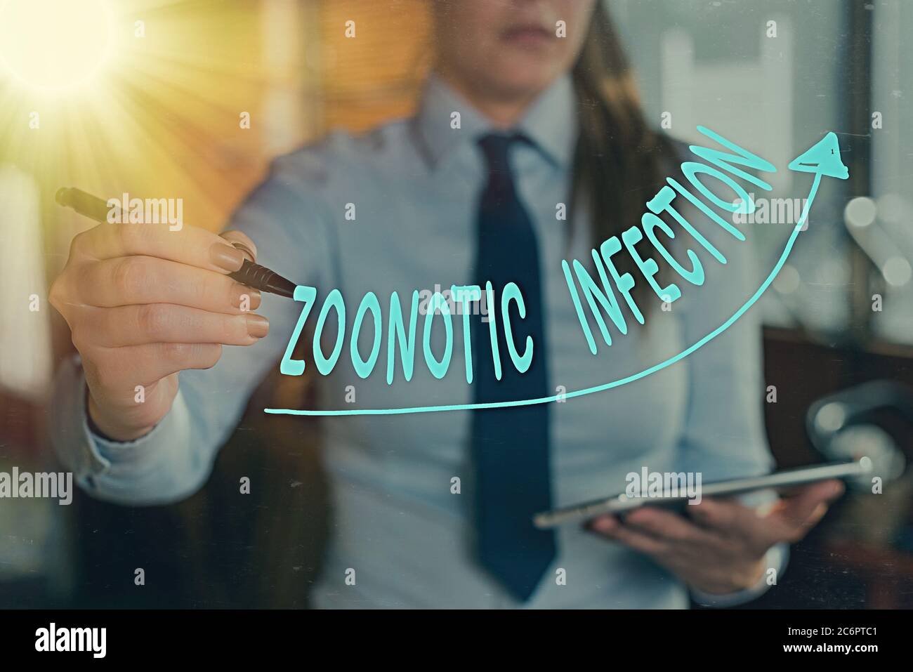 Text sign showing Zoonotic Infection. Business photo showcasing ...