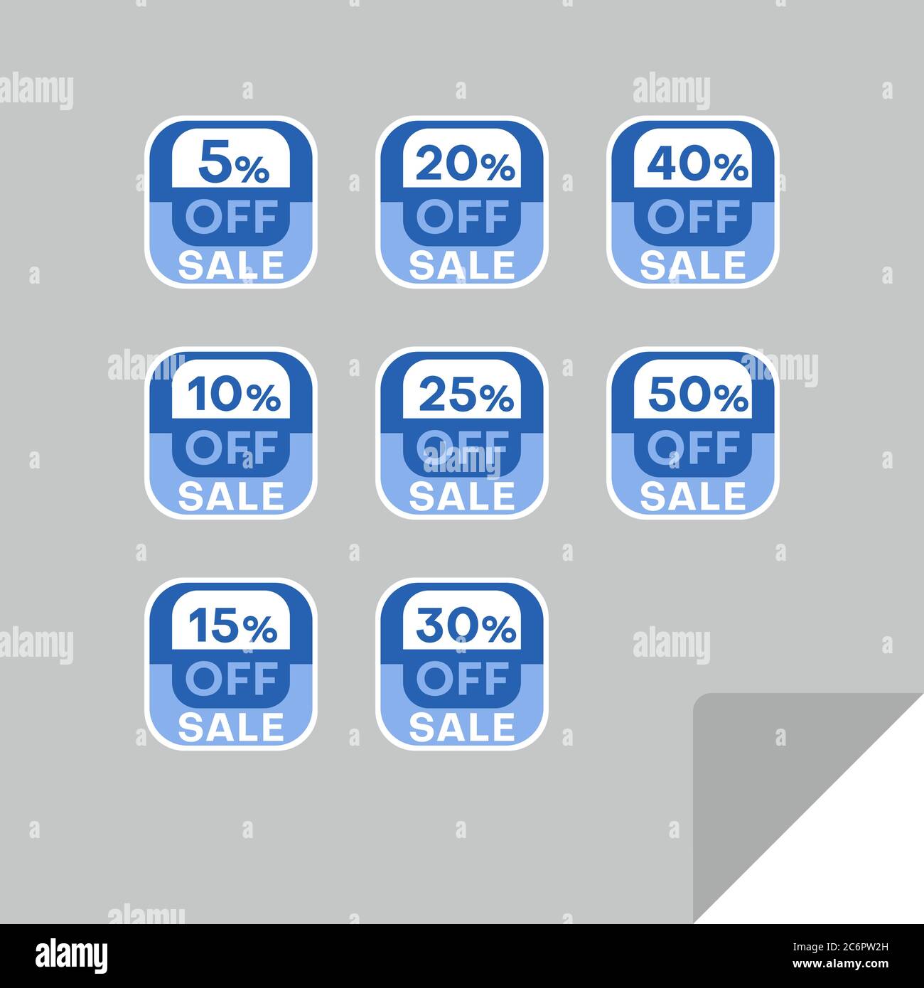 Set of discount labels to attract customers' attention. Timeless easy ...