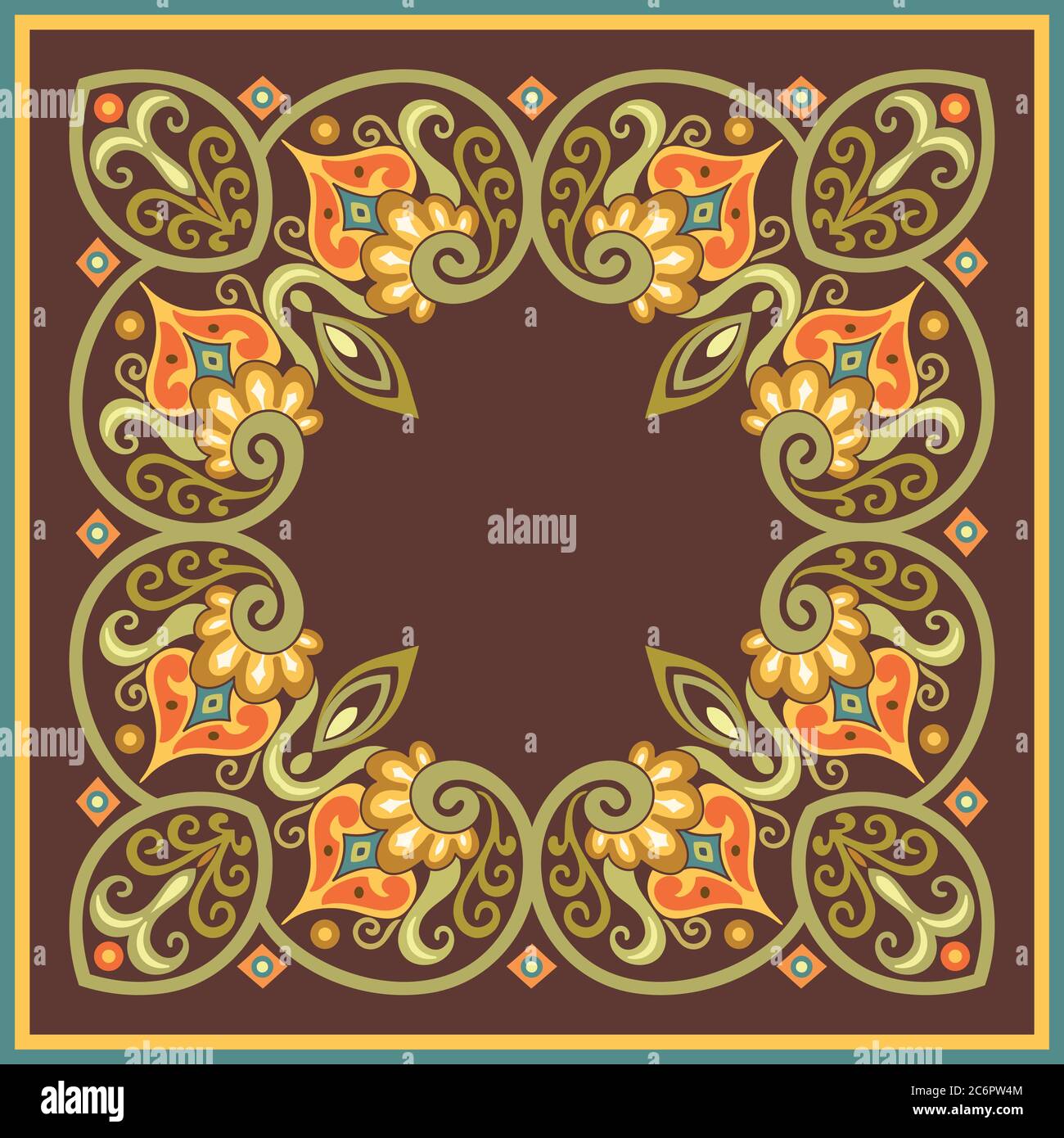 Vector ethnic abstract flower illustration Stock Vector Image & Art - Alamy