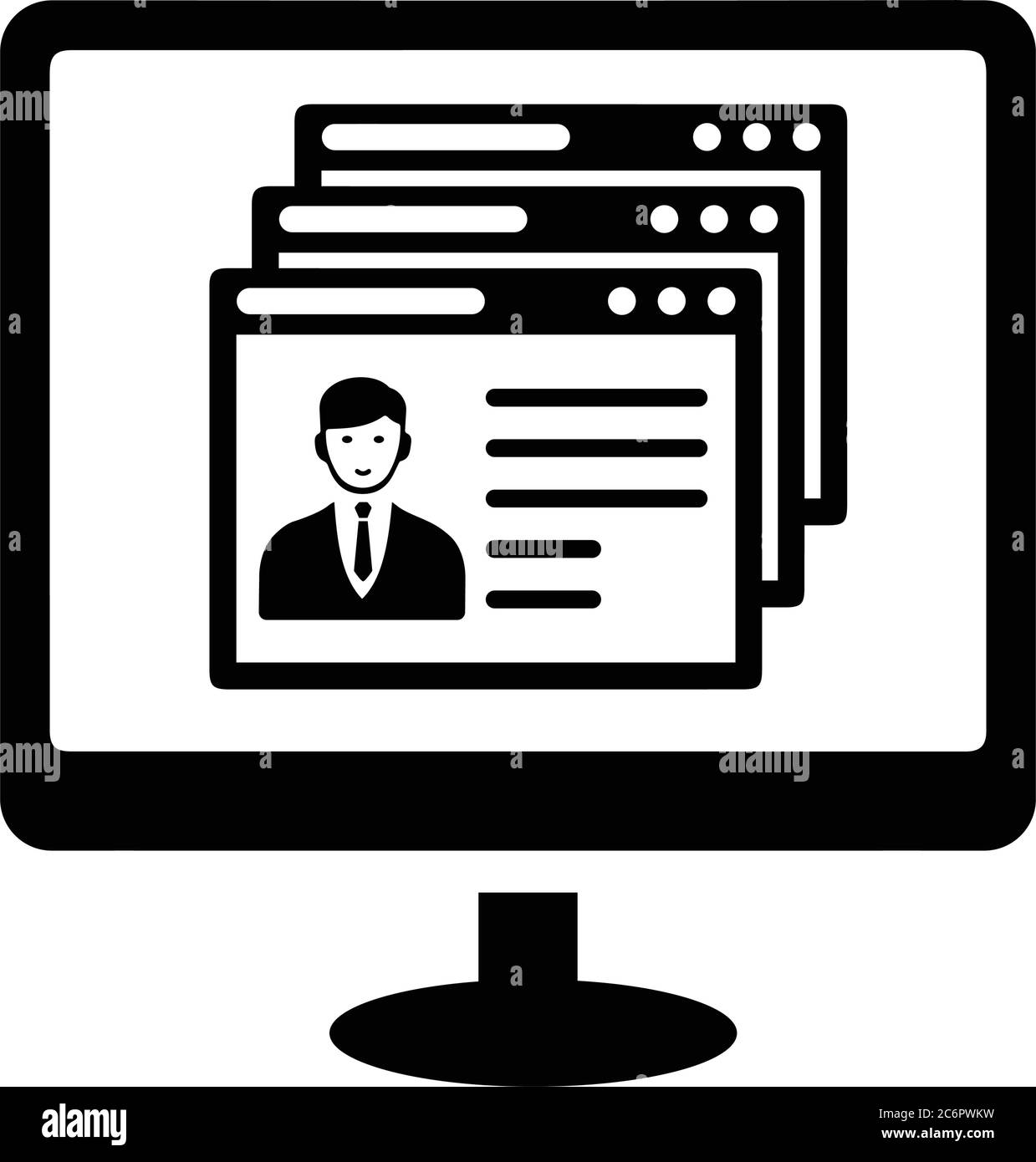 Employment document flat icon Cut Out Stock Images & Pictures - Alamy