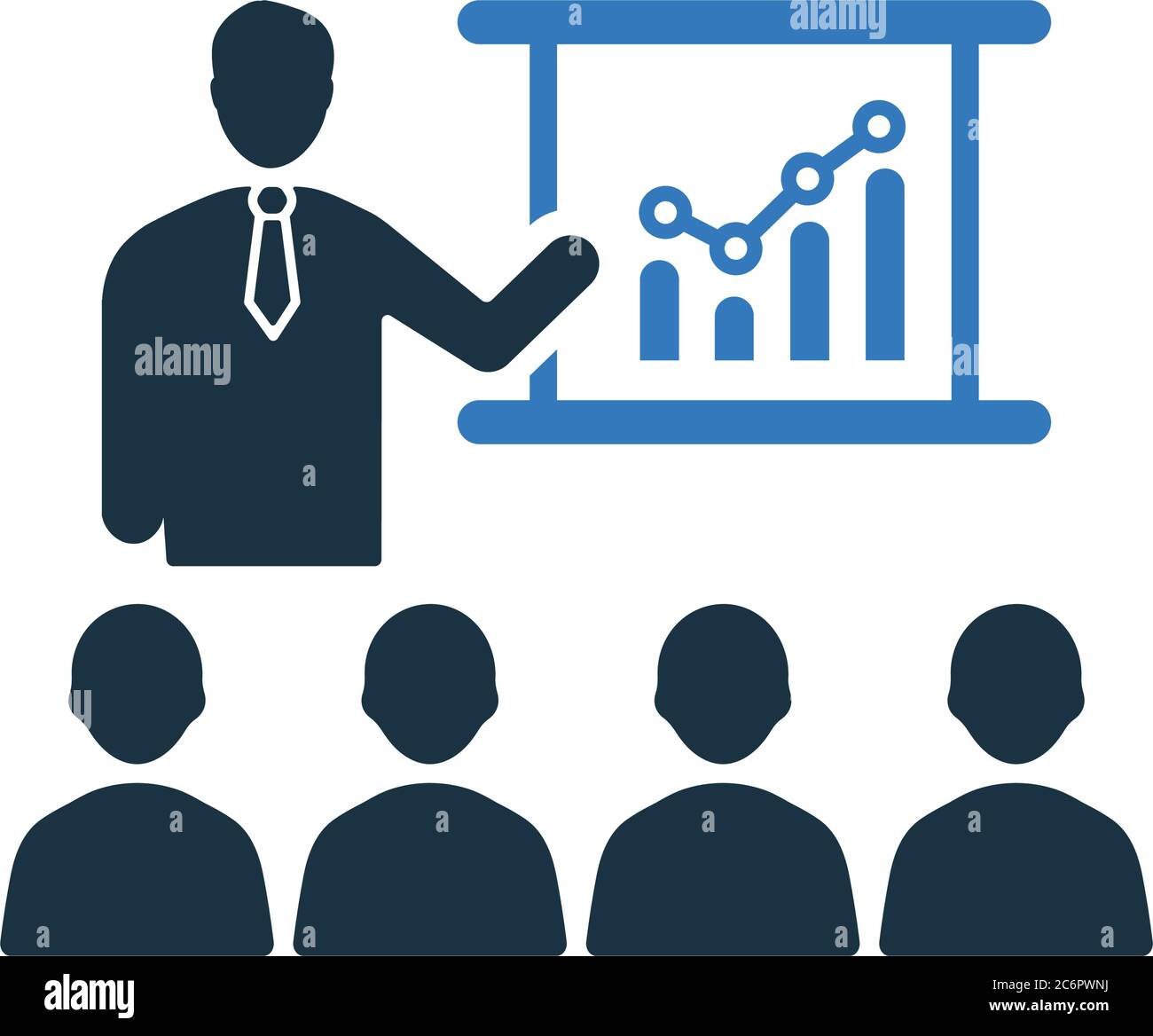 Business meeting, group, presentation icon, vector graphics for various ...