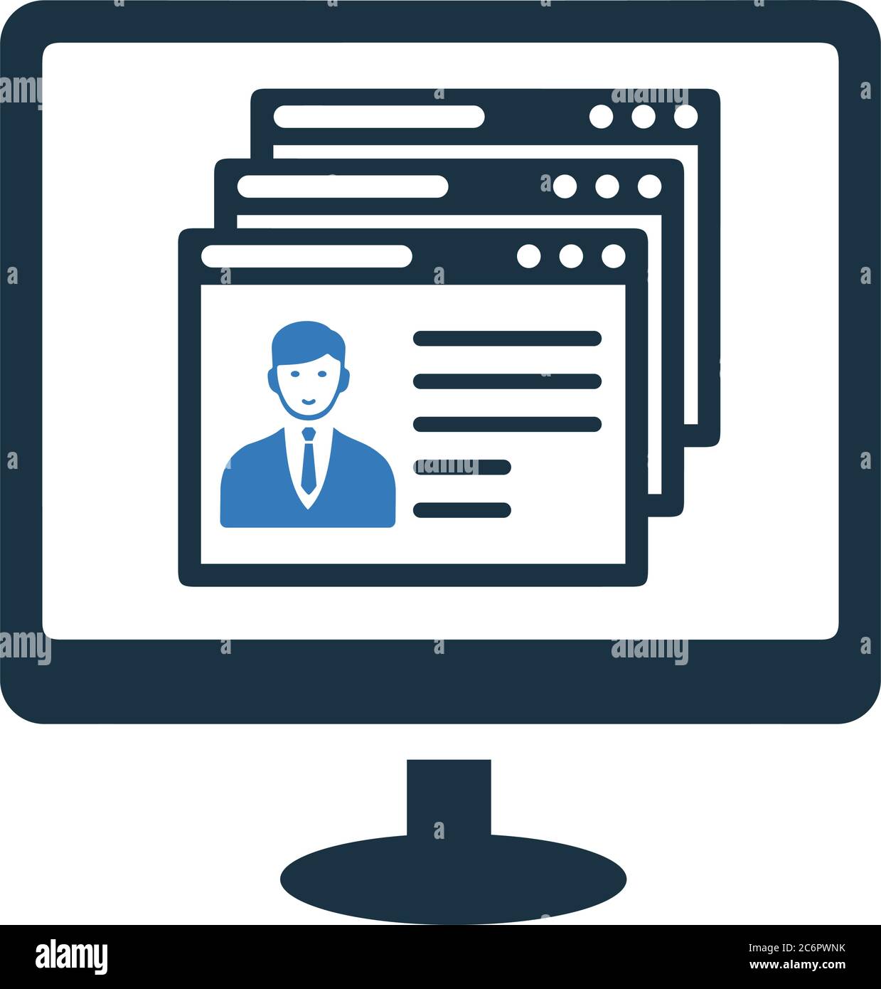 Cv, employment, job application, resume icon, vector graphics for ...