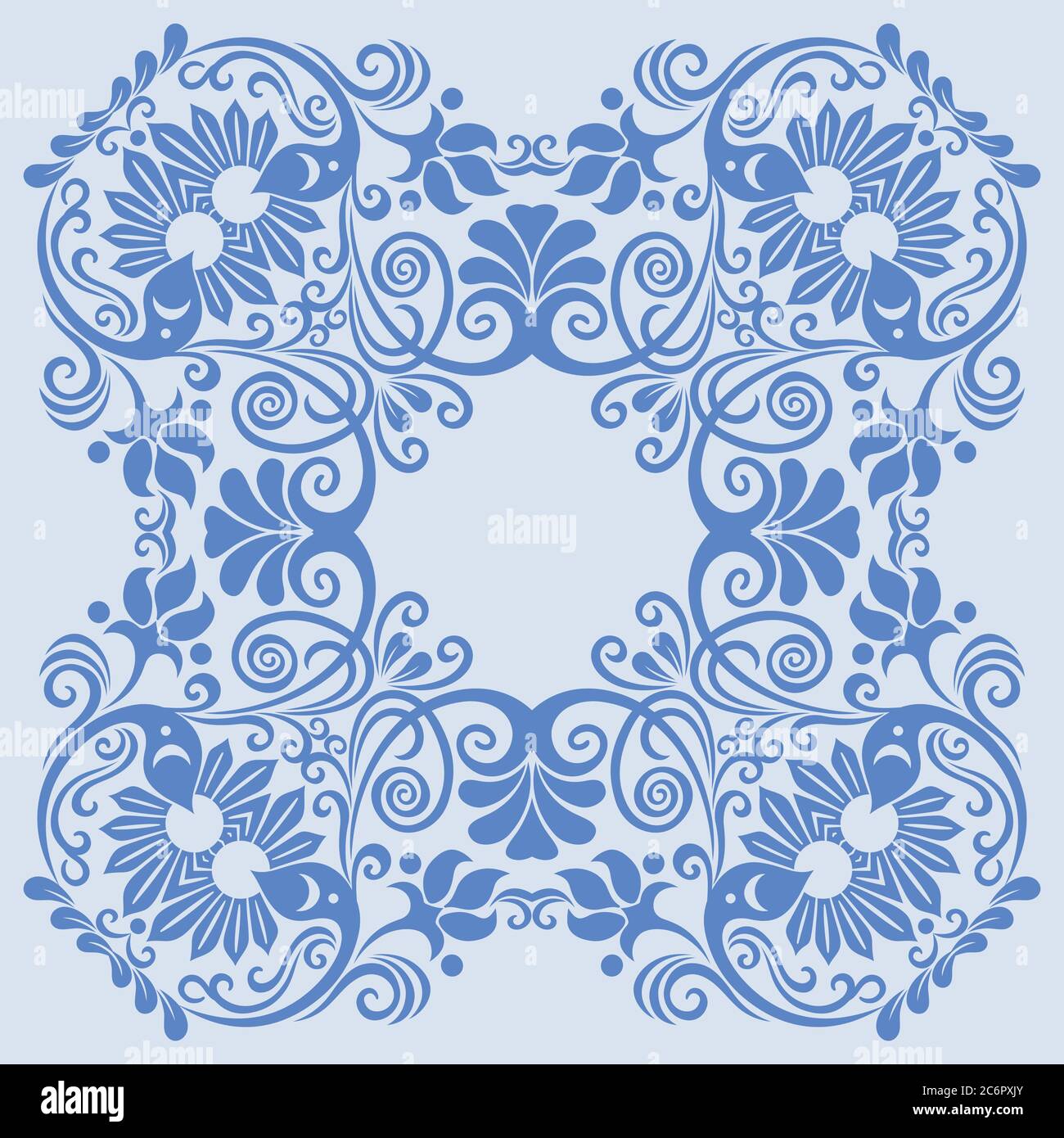Vector ethnic abstract flower illustration Stock Vector Image & Art - Alamy