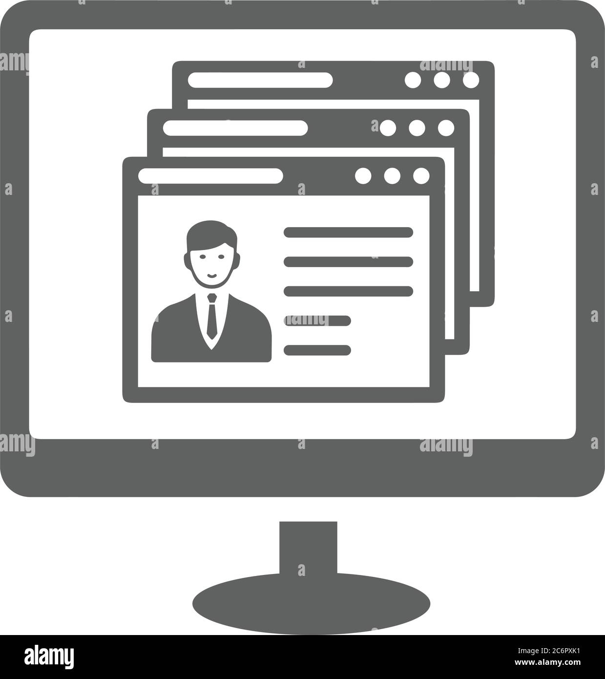 Cv, employment, job application, resume icon, vector graphics for ...