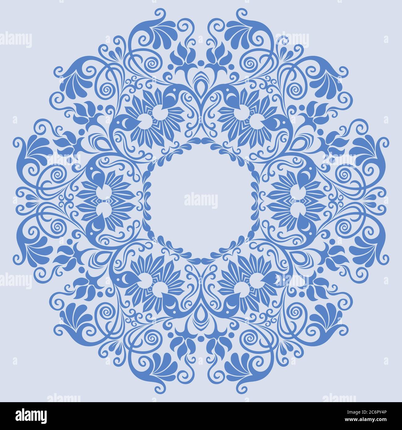 Vector ethnic abstract flower illustration Stock Vector Image & Art - Alamy