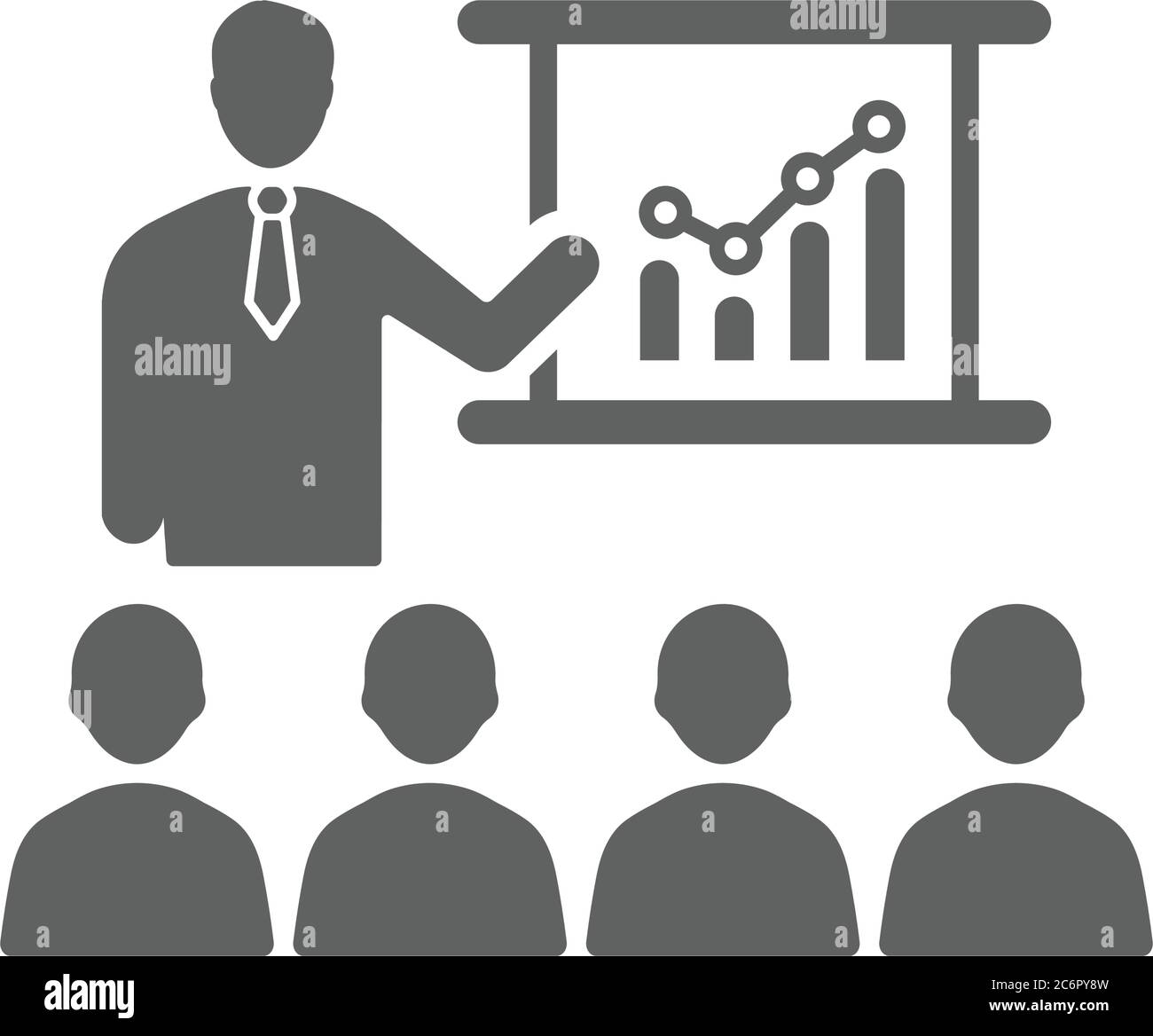 Business meeting, group, presentation icon, vector graphics for various ...
