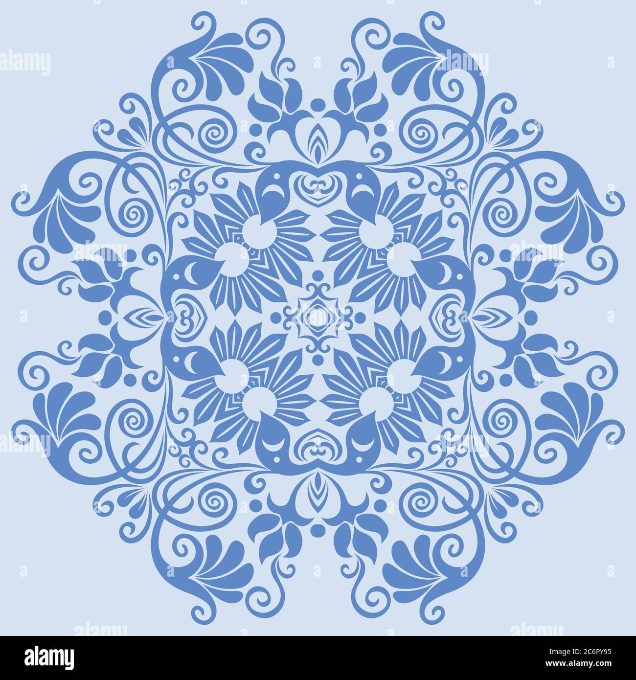 Vector ethnic abstract flower illustration Stock Vector Image & Art - Alamy