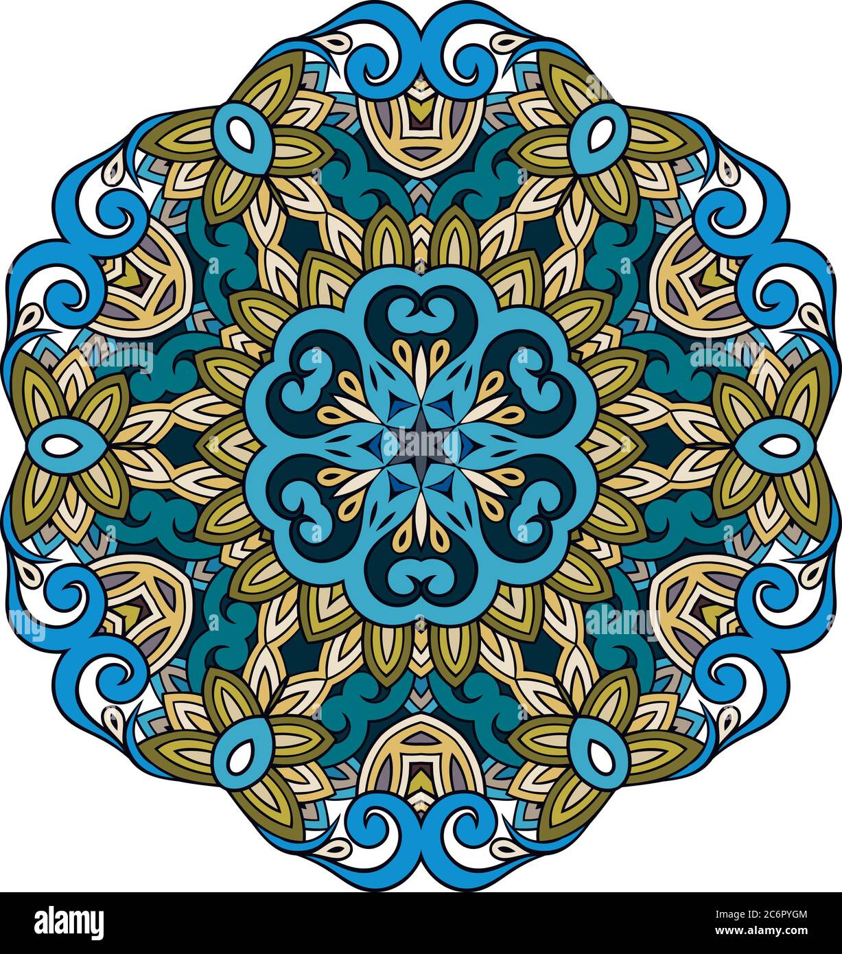 Vector decorative ornamental flower illustration Stock Vector Image ...