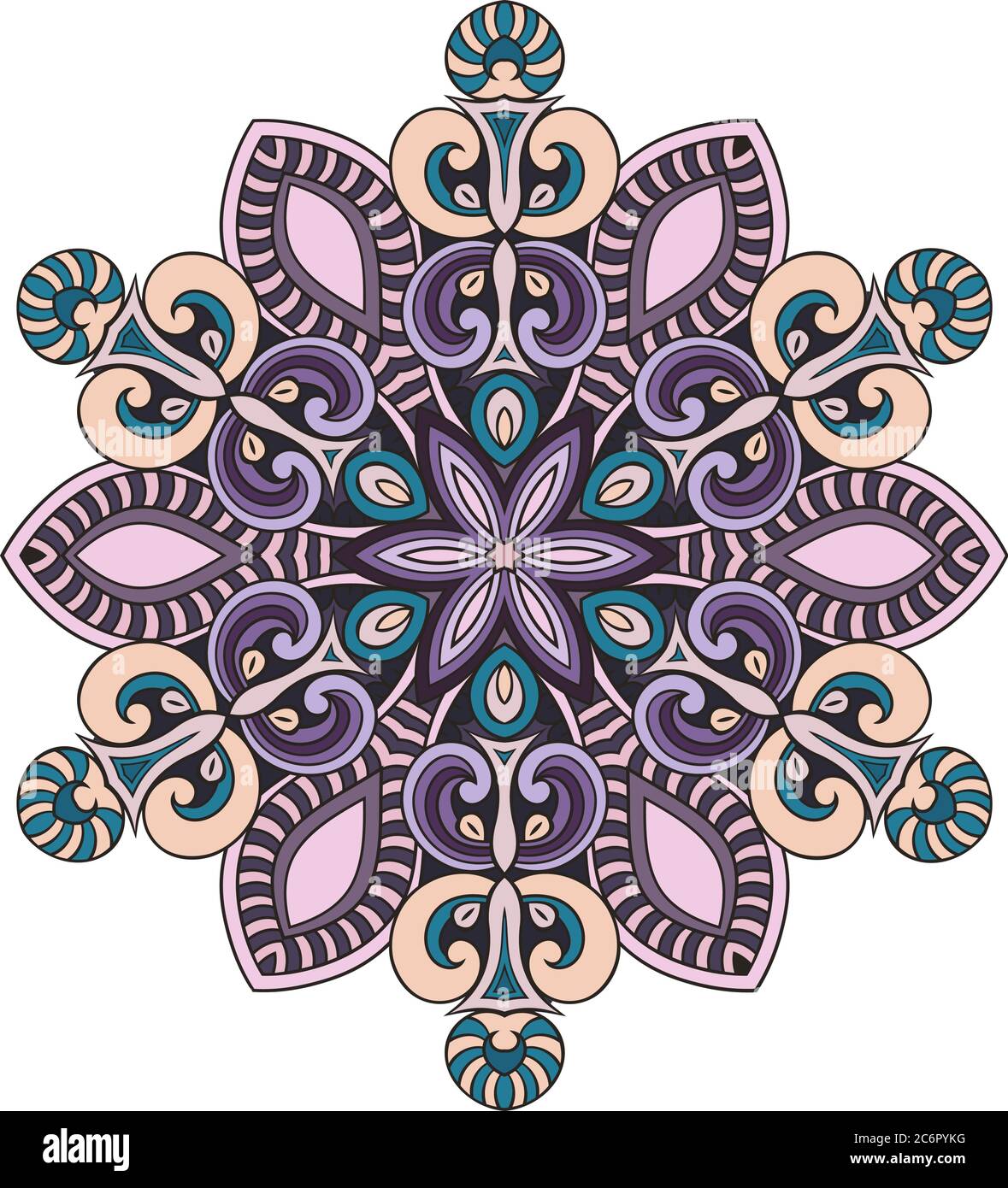 Vector decorative ornamental flower illustration Stock Vector Image ...