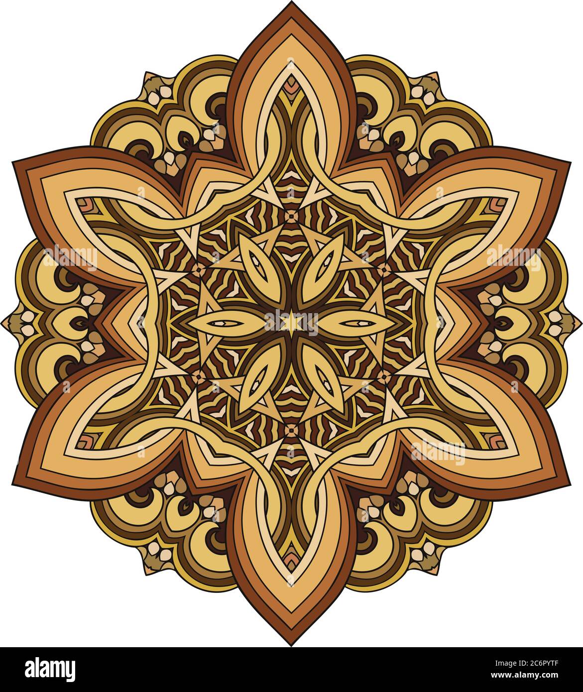 Vector decorative ornamental flower illustration Stock Vector Image ...
