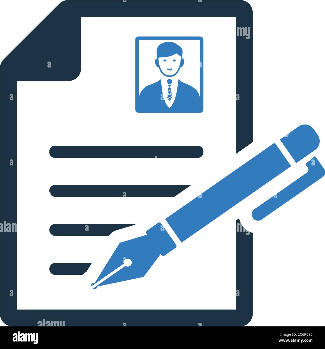 CV writing, job application, resume icon, vector graphics for various ...