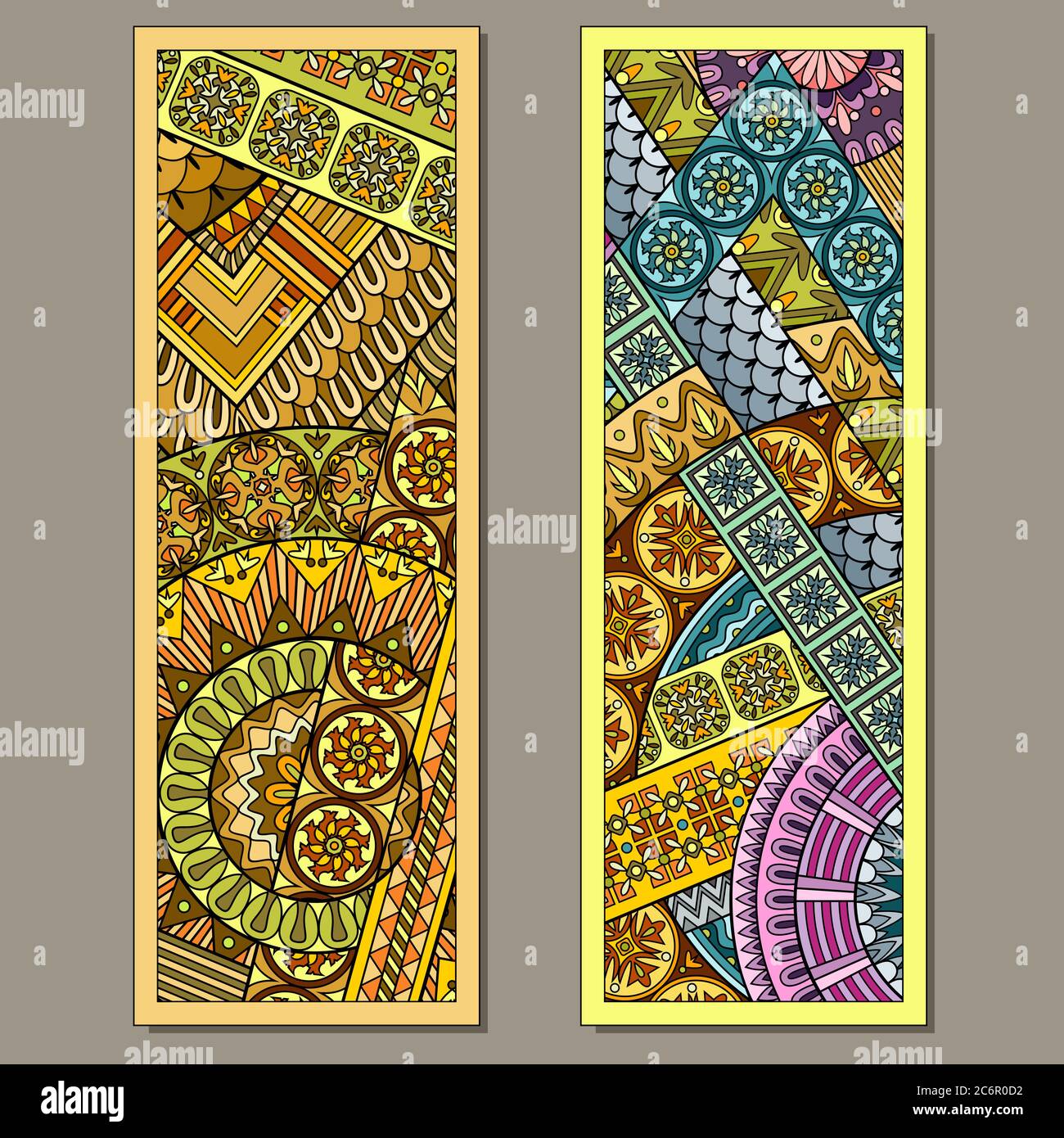 Set of abstract decorative ethnic bookmarks Stock Vector Image & Art ...