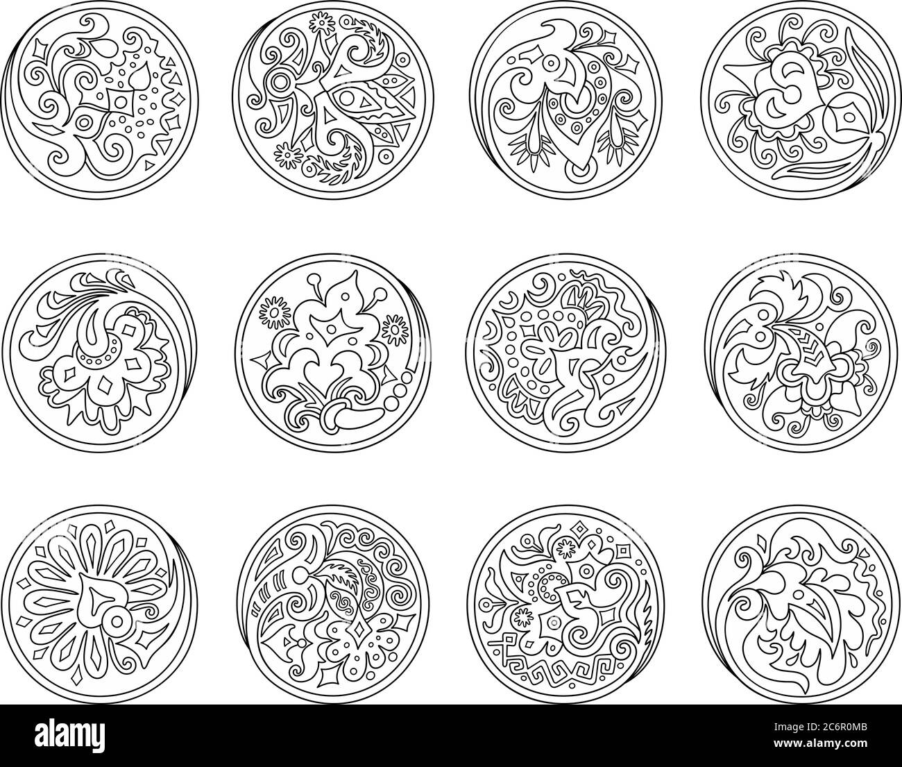 Braided elements Black and White Stock Photos & Images - Alamy
