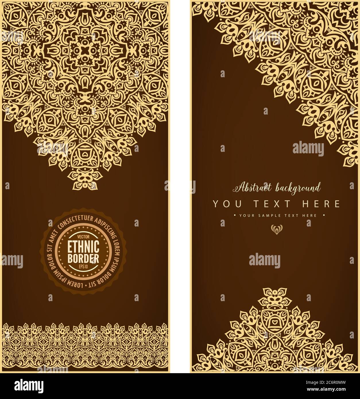 Set of 2 vector ornamental nature cards Stock Vector Image & Art - Alamy