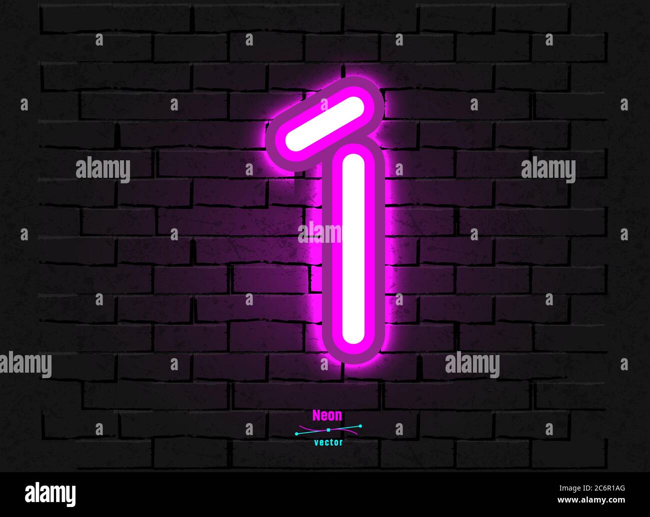 Vector Neon Digit Stock Vector Image & Art - Alamy