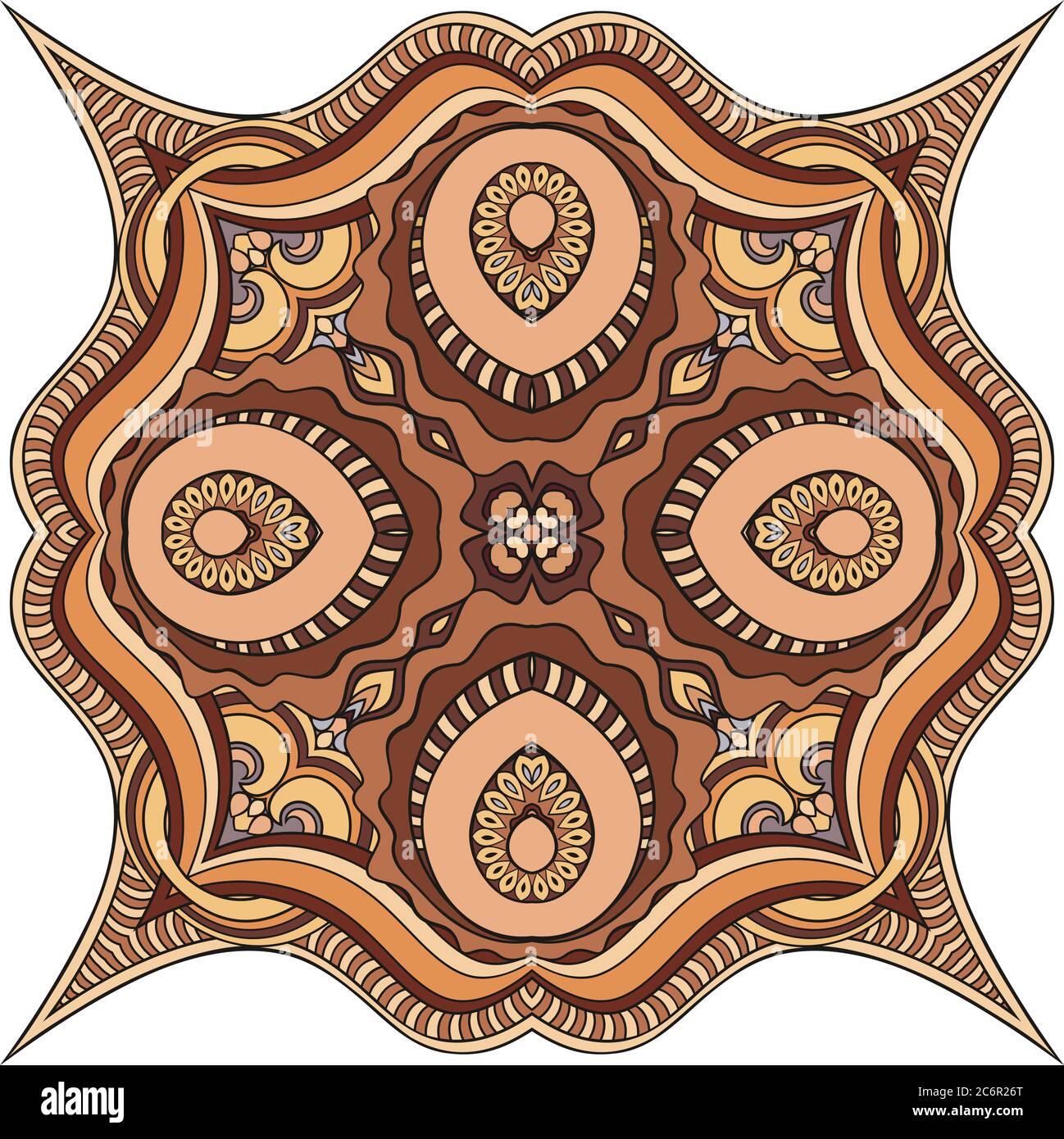 Vector decorative ornamental flower illustration Stock Vector Image ...