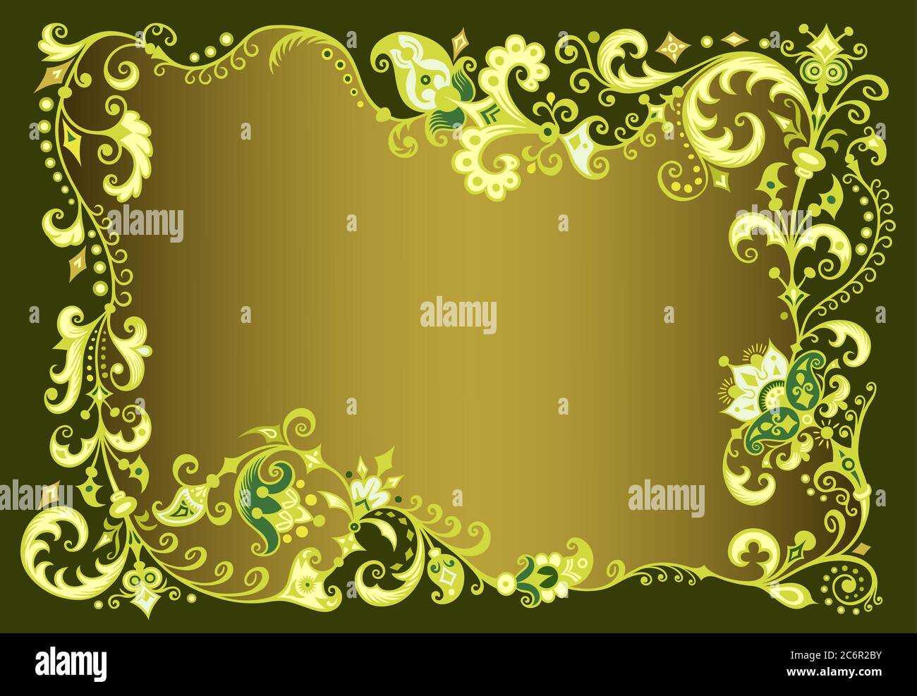 Vector abstract ornamental nature vintage border Stock Vector Image ...