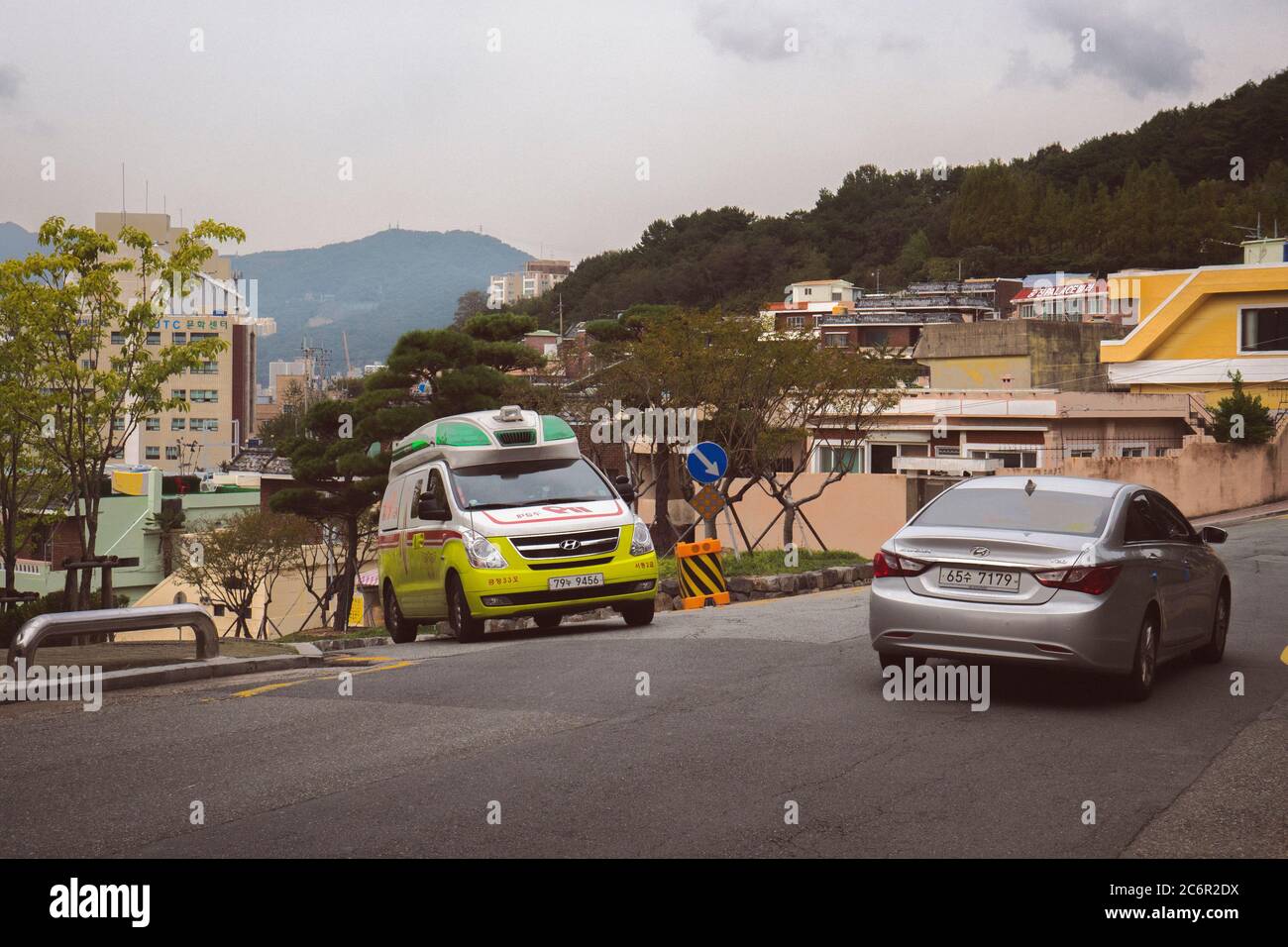 Cars on the road, city of Busan South Korea Stock Photo - Alamy