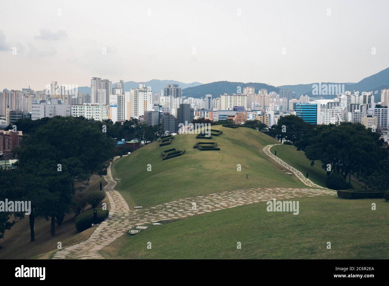 Beautiful green hill, city of Busan South Korea Stock Photo - Alamy
