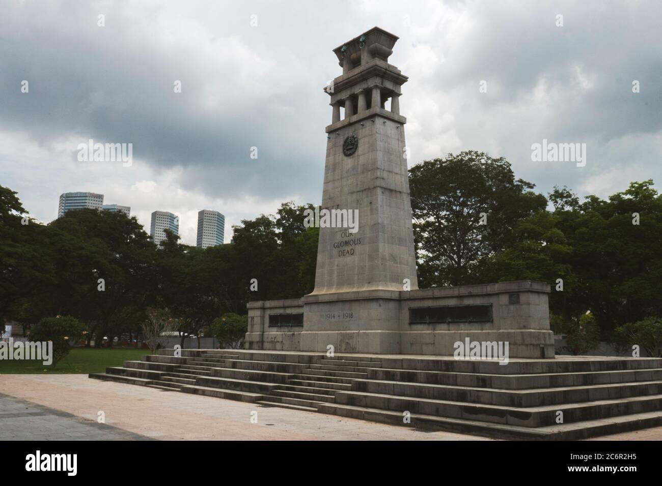 City monument of the soldiers in WWI, city of Pattaya Thailand Stock ...