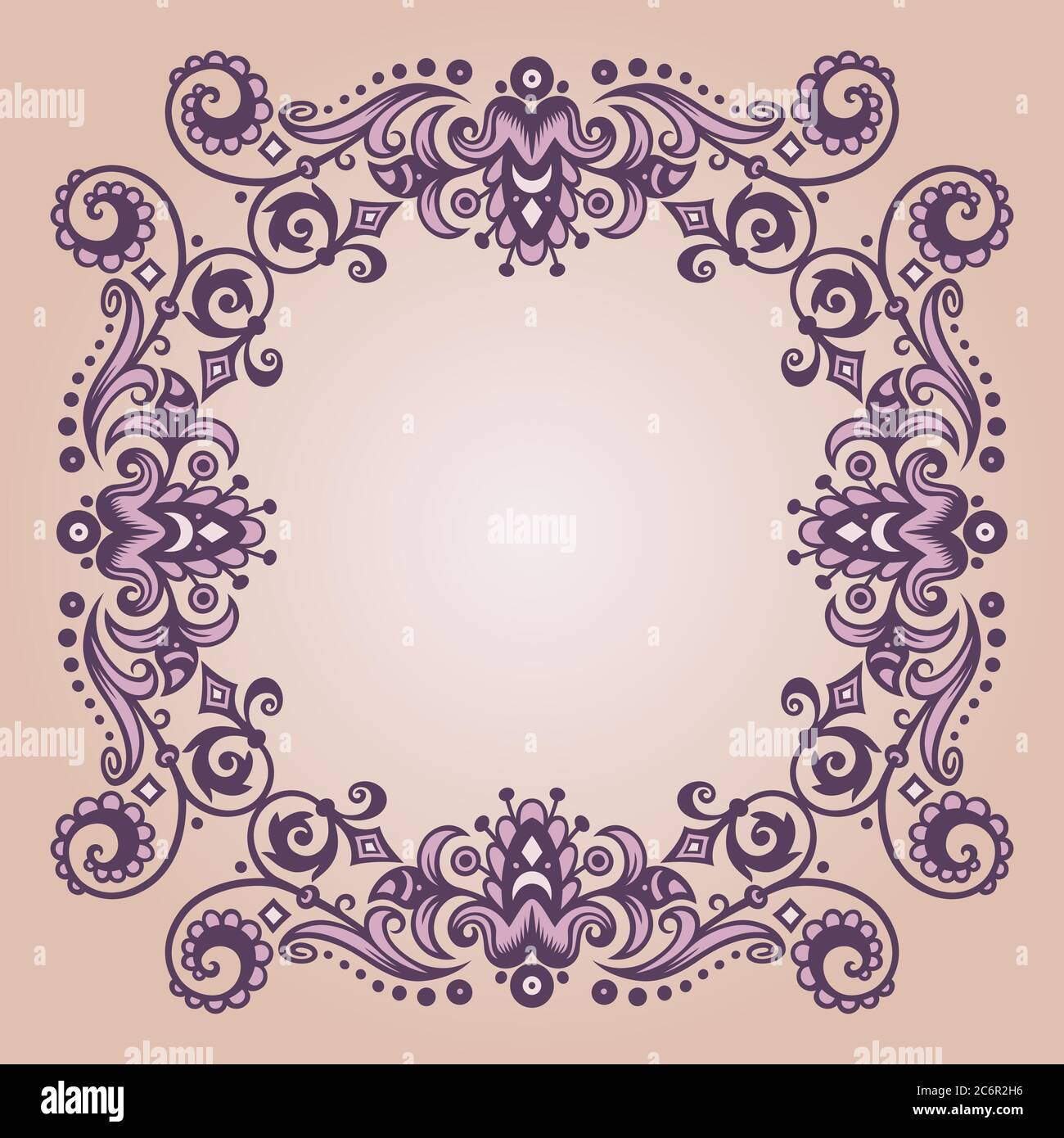 Vector ornamental nature vintage border Stock Vector Image & Art - Alamy