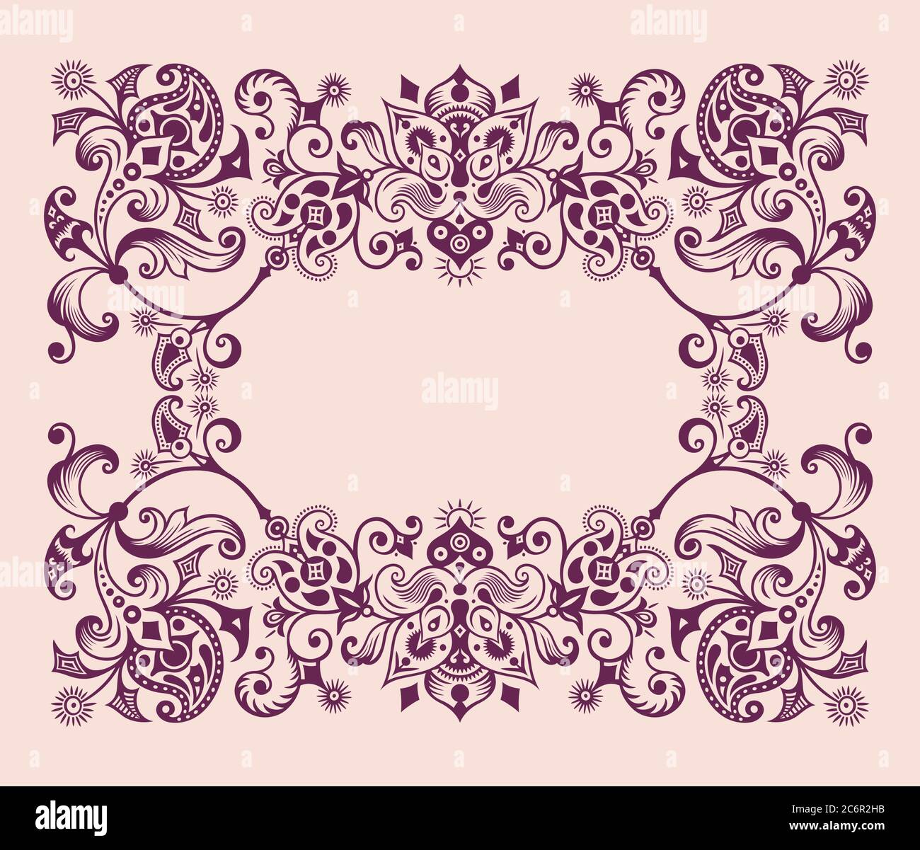 Vector ornamental nature vintage border Stock Vector Image & Art - Alamy