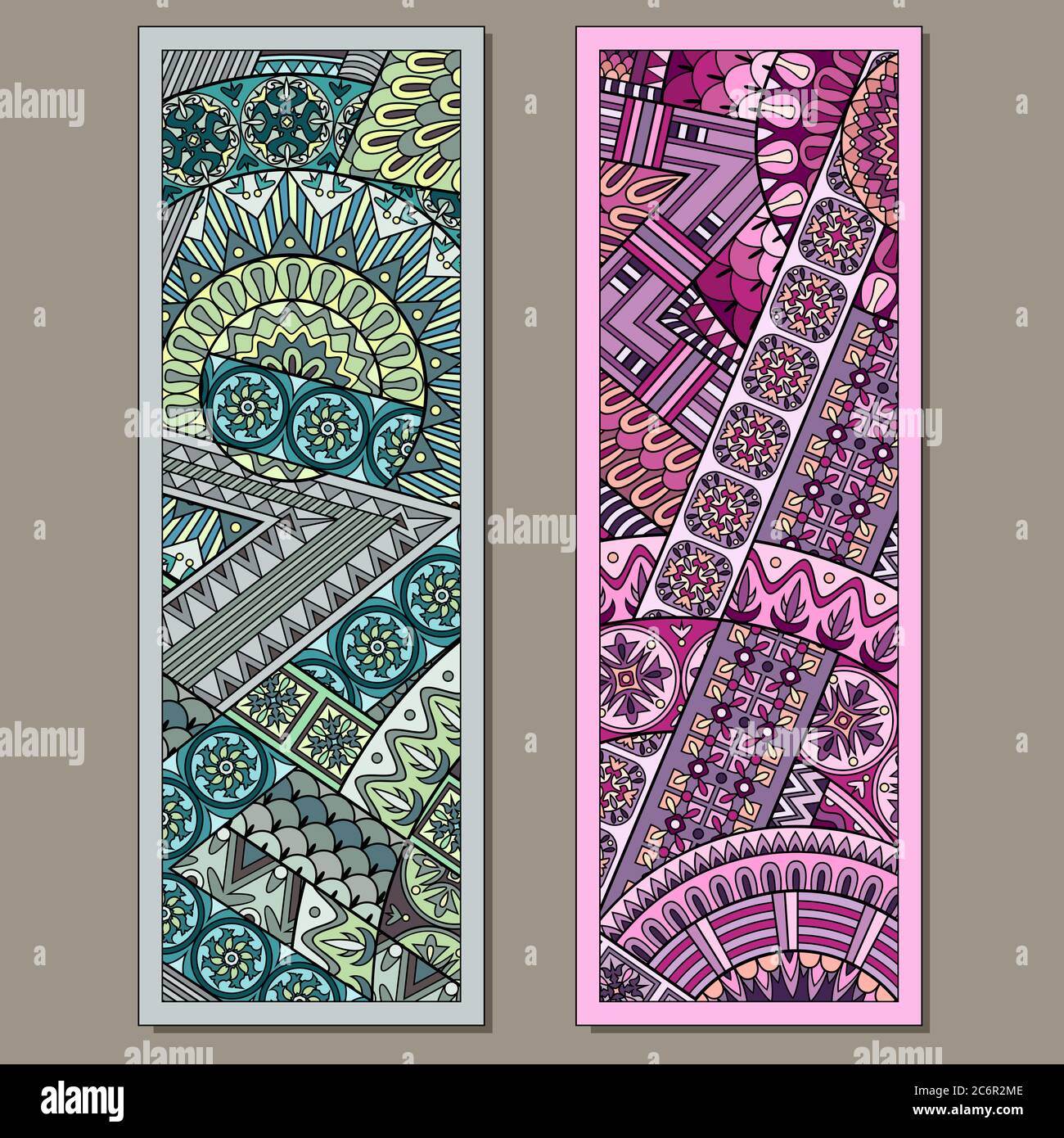 Set of abstract decorative ethnic bookmarks Stock Vector Image & Art ...