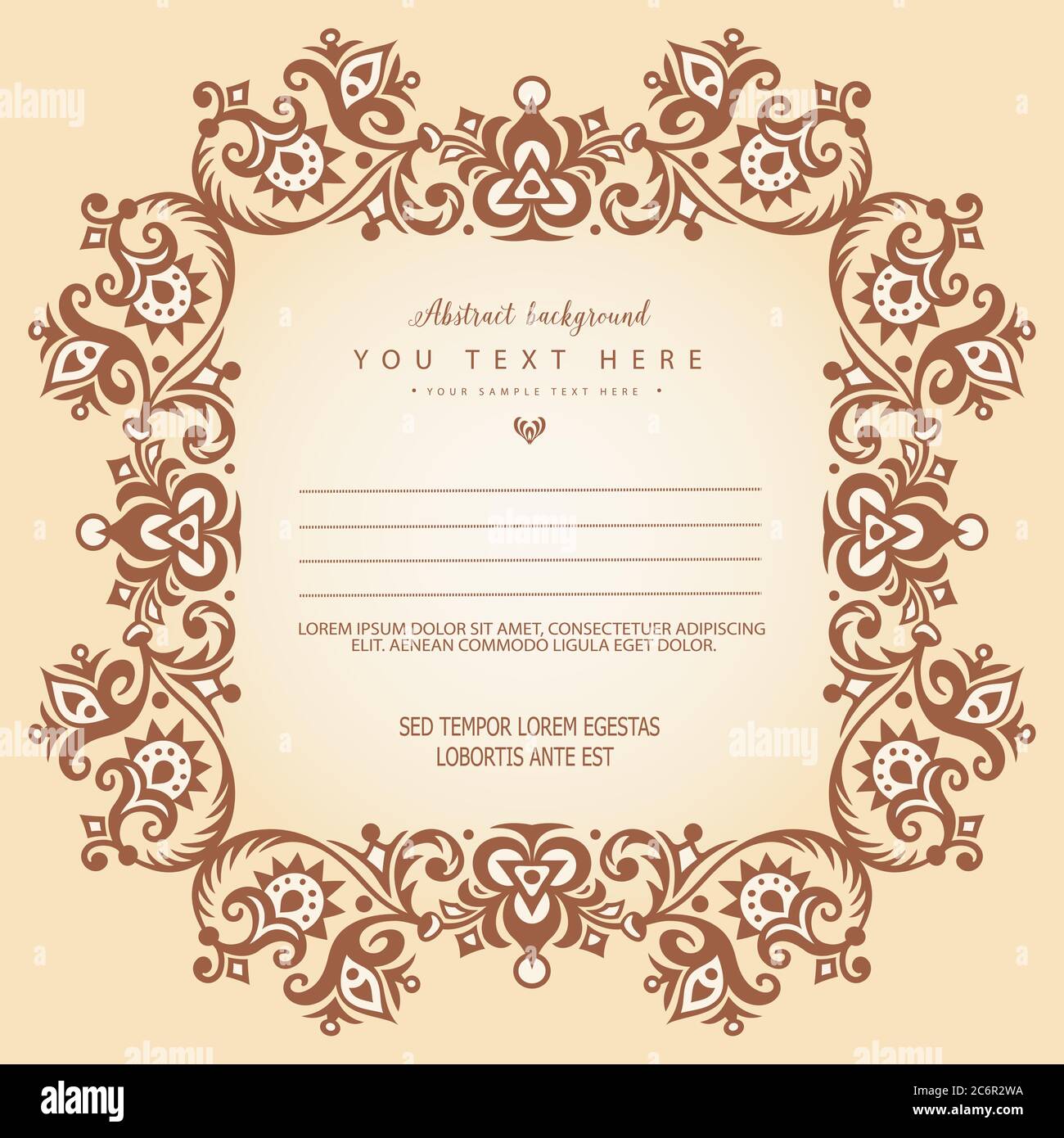 Vector ornamental nature card design Stock Vector Image & Art - Alamy