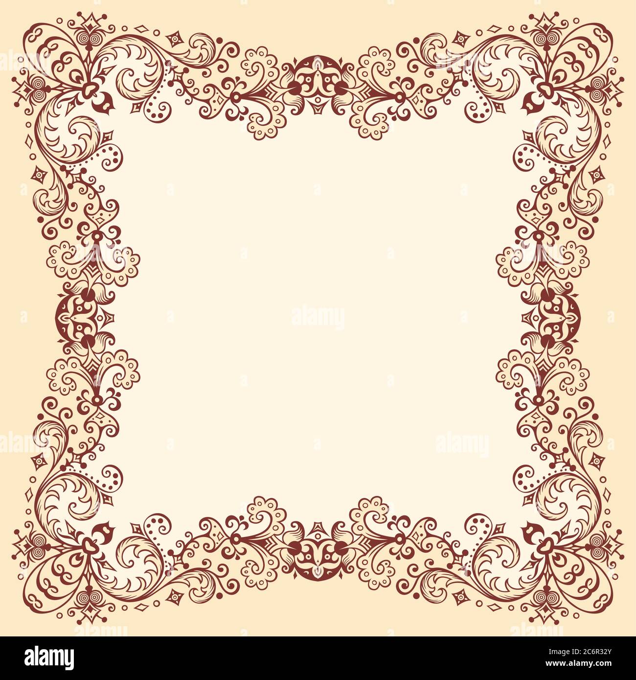 Vector ornamental nature vintage border Stock Vector Image & Art - Alamy