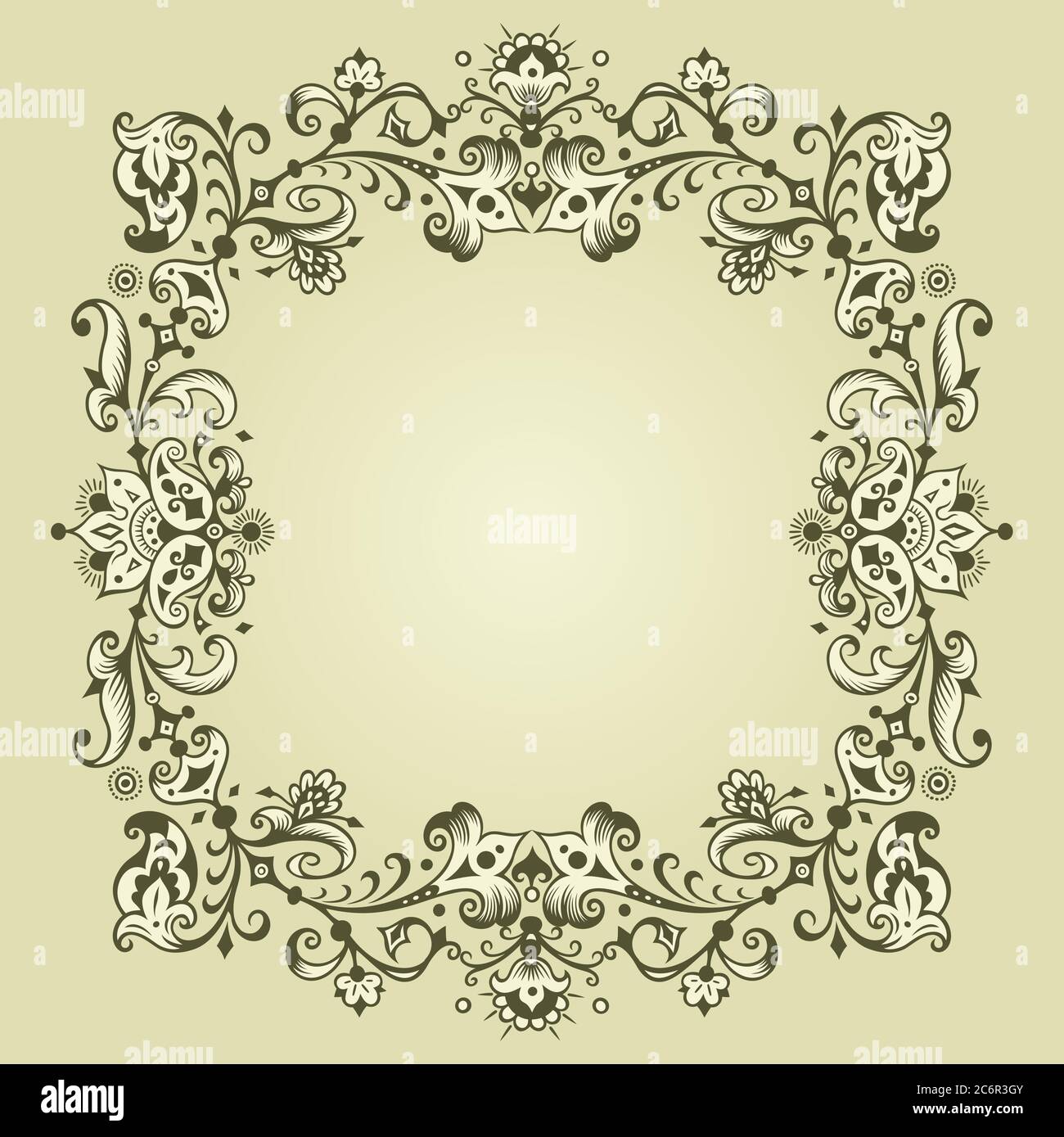 Vector ornamental nature vintage frame Stock Vector Image & Art - Alamy