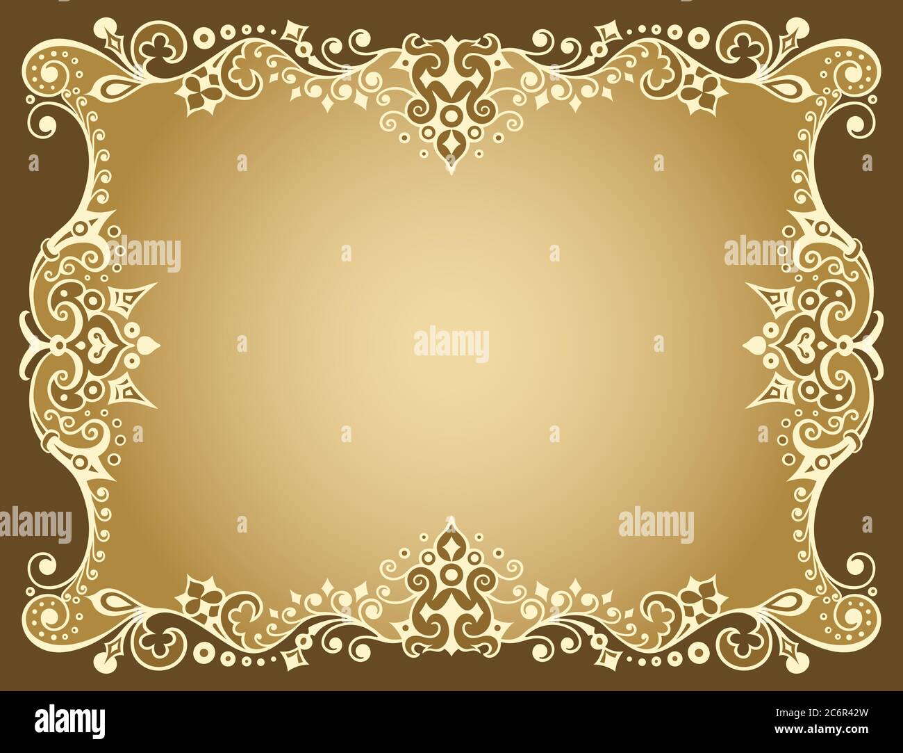 Vector ornamental nature vintage border Stock Vector Image & Art - Alamy