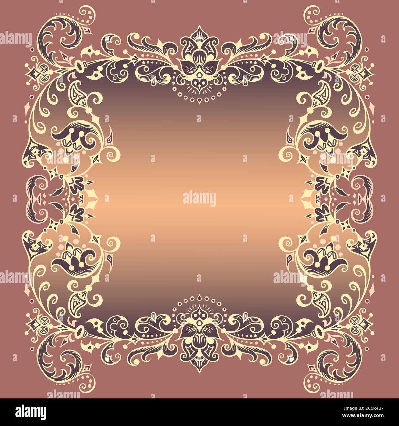 Vector ornamental nature vintage border Stock Vector Image & Art - Alamy