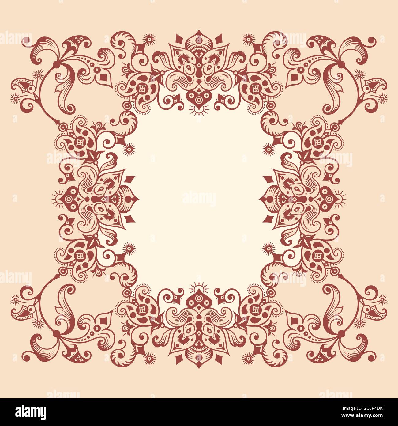 Vector ornamental nature vintage border Stock Vector Image & Art - Alamy