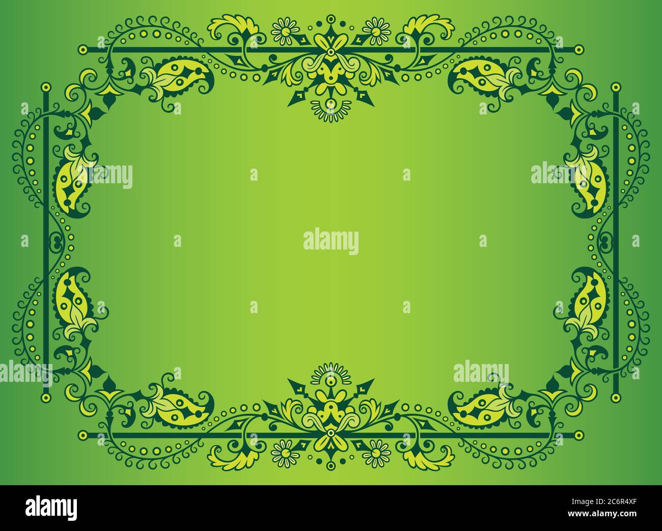 Vector abstract ornamental nature vintage border Stock Vector Image ...