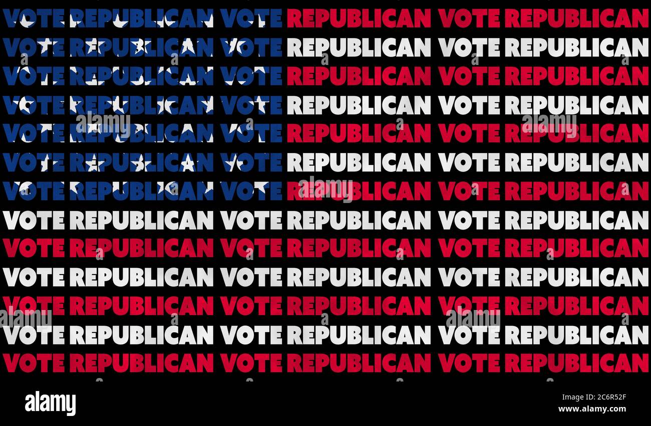 A USA vote republican 2020 text illustration design aligned with the ...