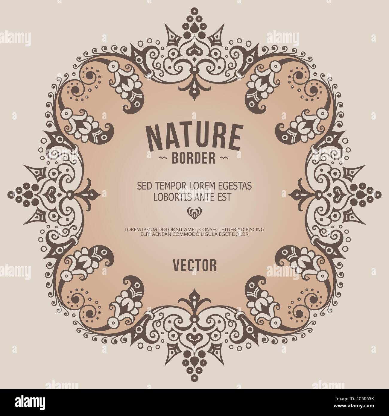 Vector ornamental nature vintage border Stock Vector Image & Art - Alamy
