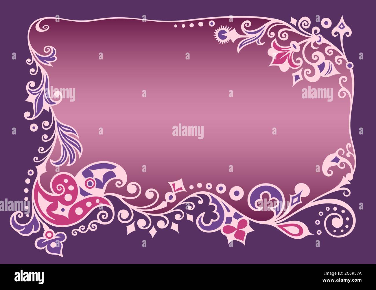 Vector abstract ornamental nature vintage border Stock Vector Image ...