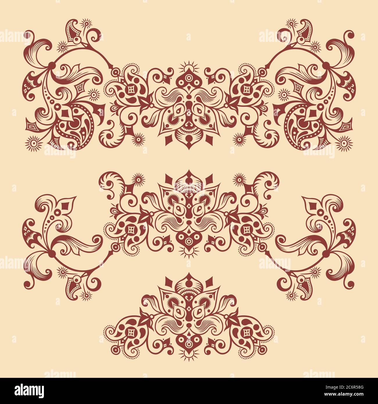 Vector ornamental vintage design elements Stock Vector Image & Art - Alamy