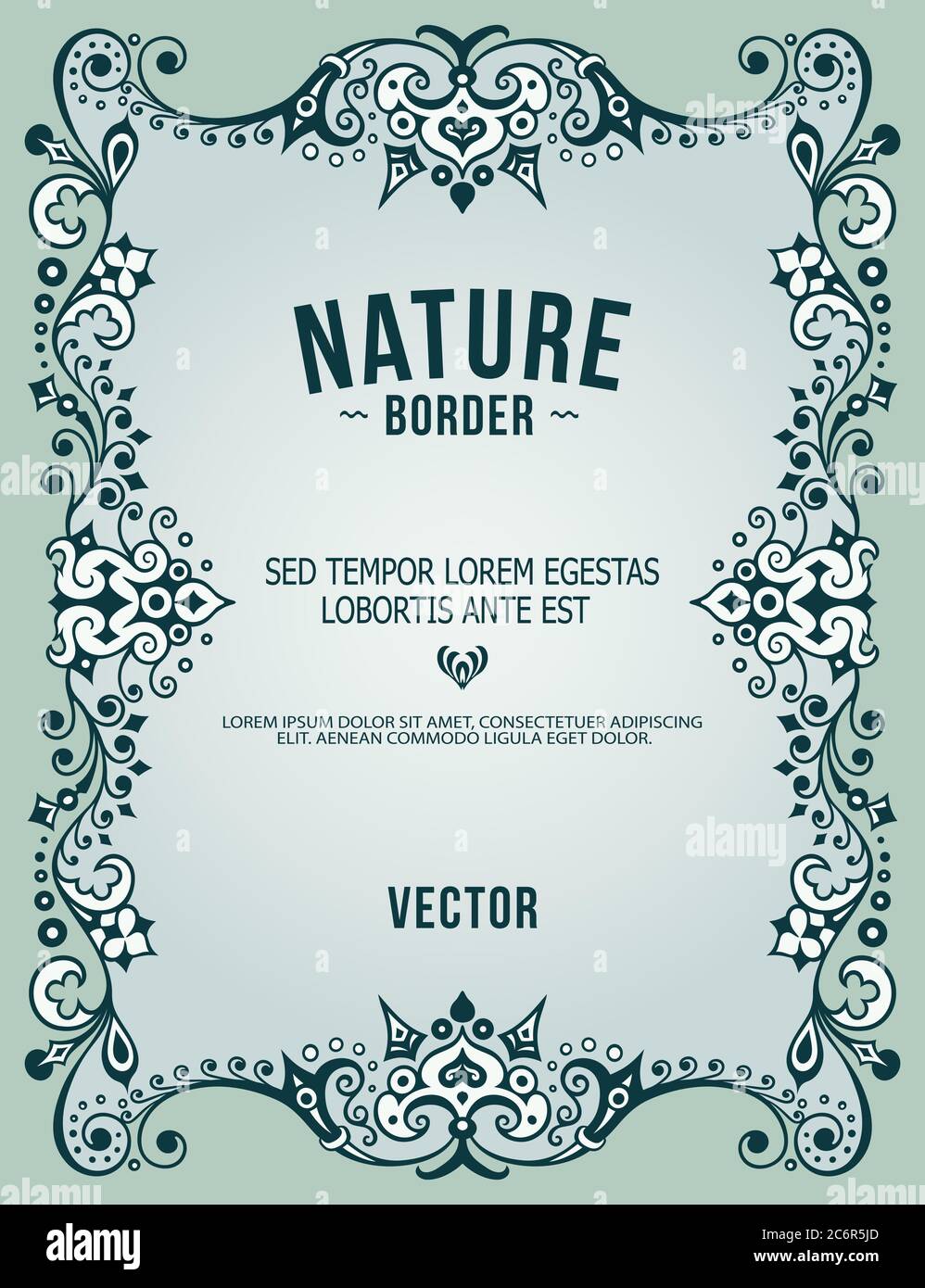 Vector ornamental nature vintage border Stock Vector Image & Art - Alamy