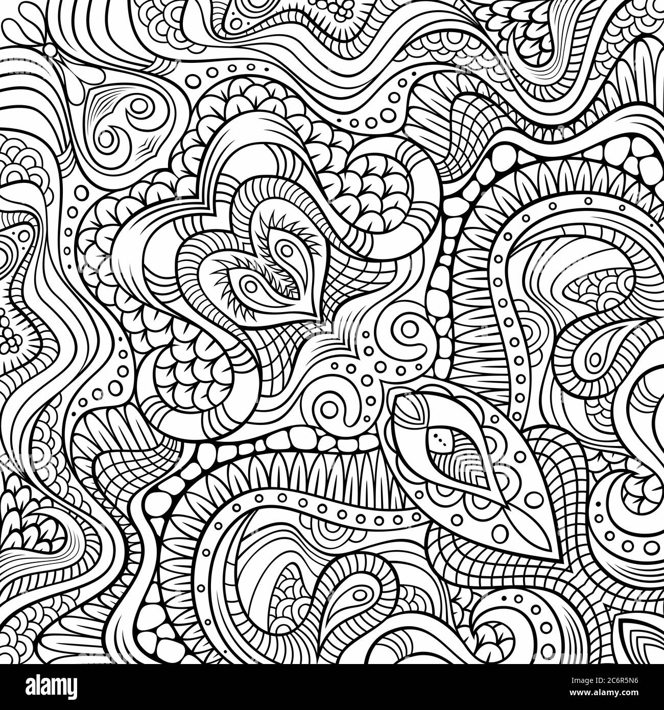 Vector abstract ethnic hand drawn pattern Stock Vector Image & Art - Alamy