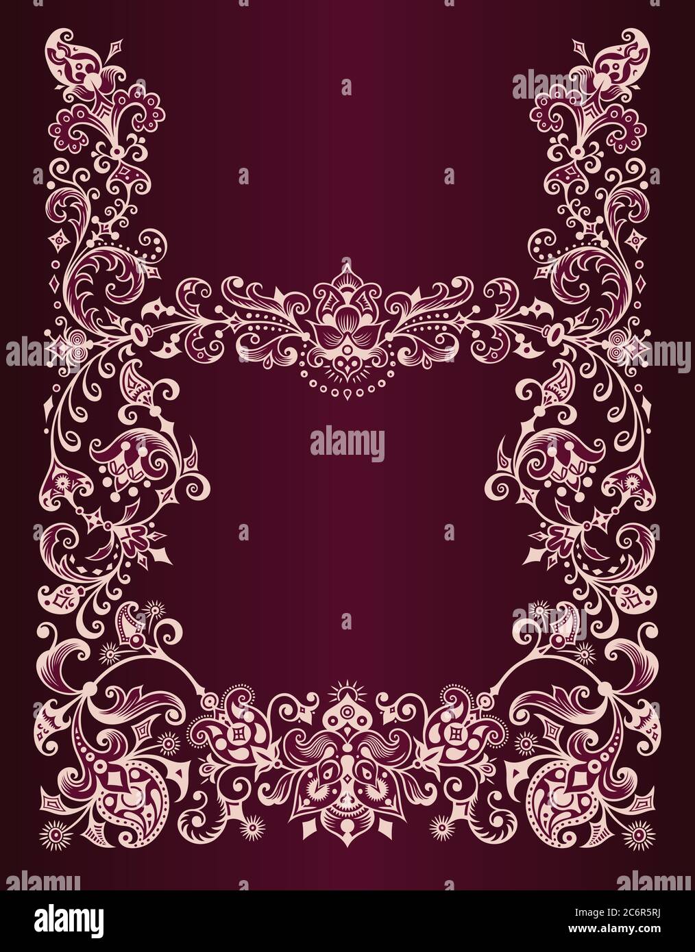Vector ornamental nature vintage border Stock Vector Image & Art - Alamy