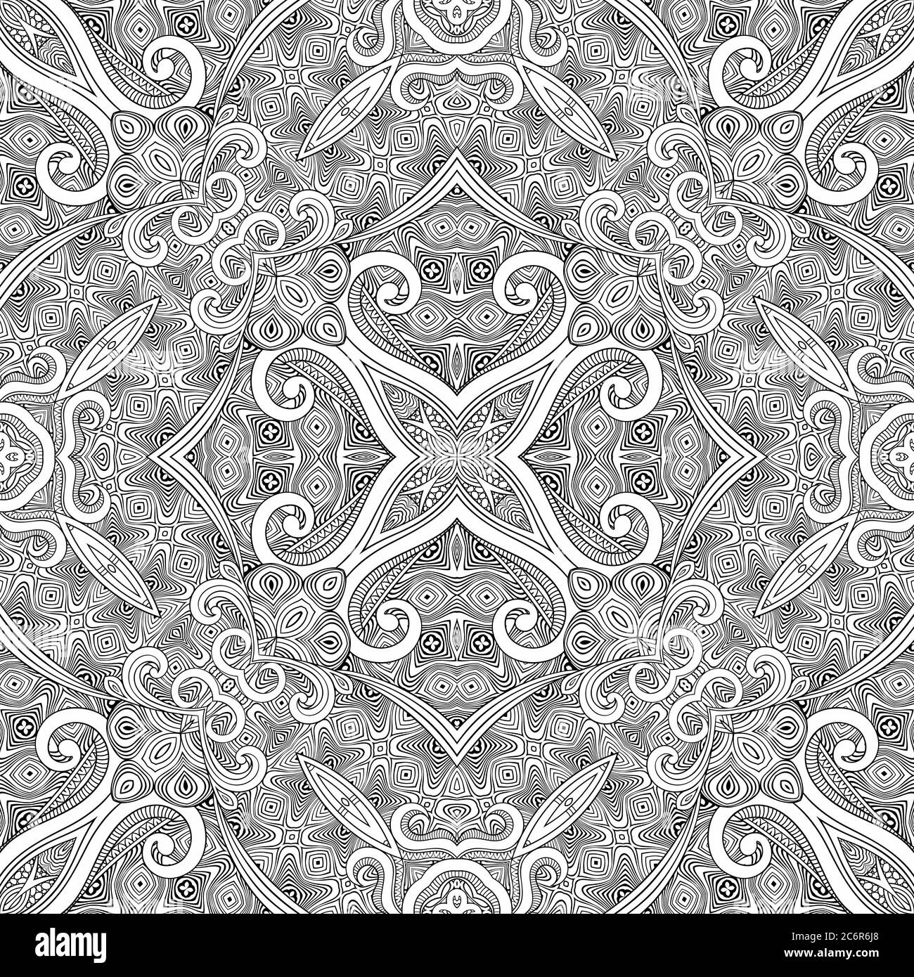 Linear zentangle pattern vector hi-res stock photography and images - Alamy