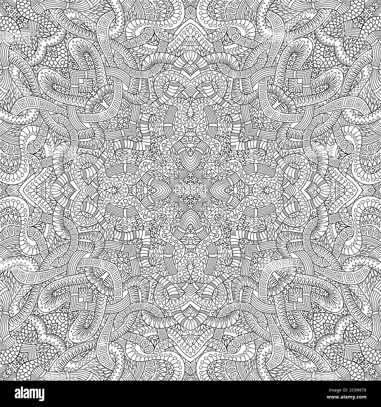 Vector outline ethnic hand drawn background Stock Vector Image & Art ...