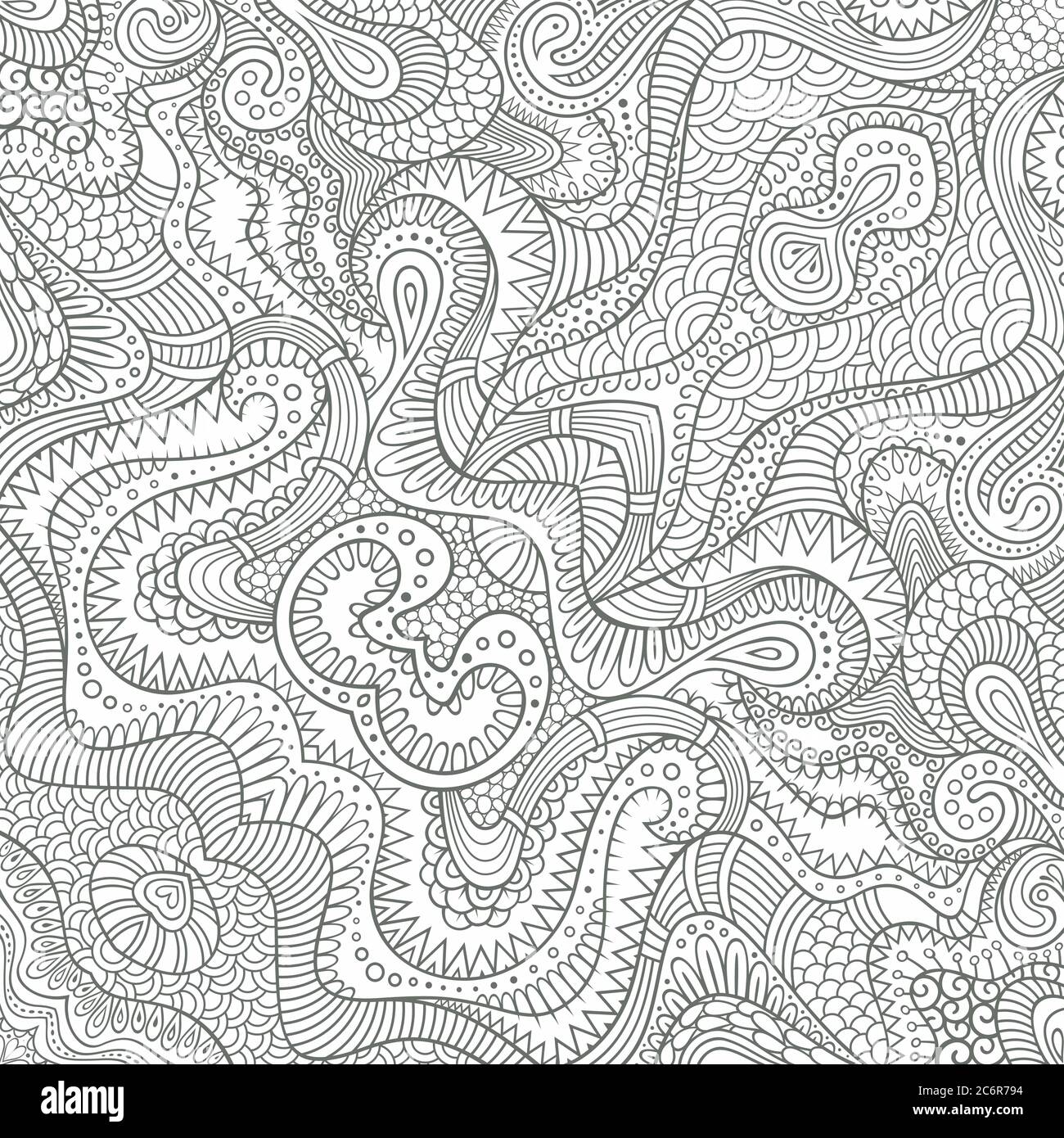 Vector outline ethnic hand drawn background Stock Vector Image & Art ...