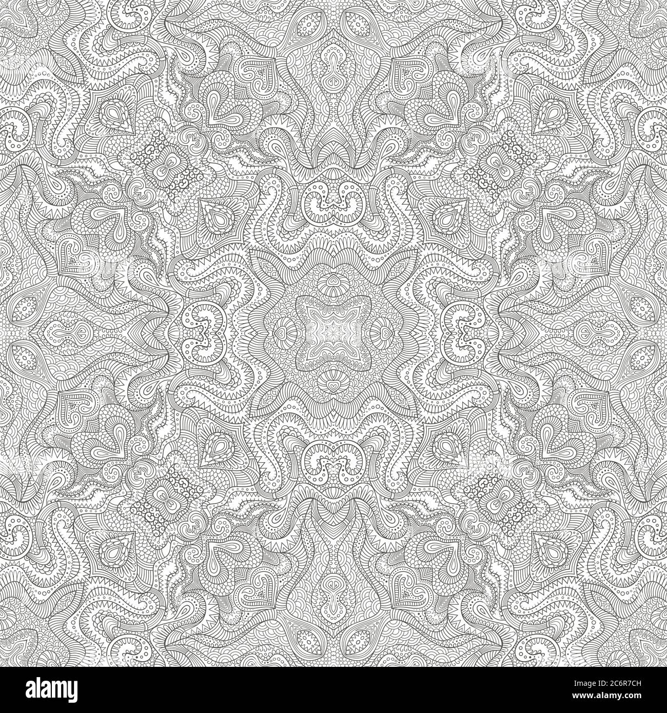 Vector outline ethnic hand drawn background Stock Vector Image & Art ...