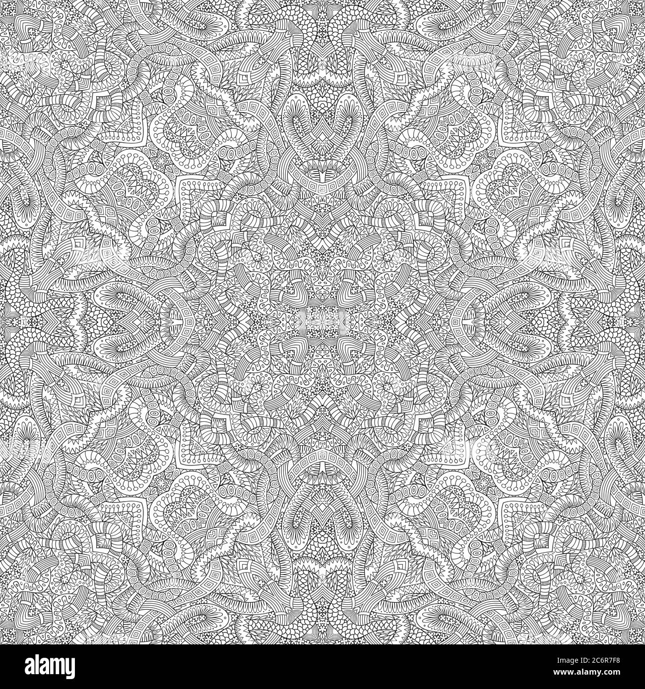 Vector outline ethnic hand drawn background Stock Vector Image & Art ...