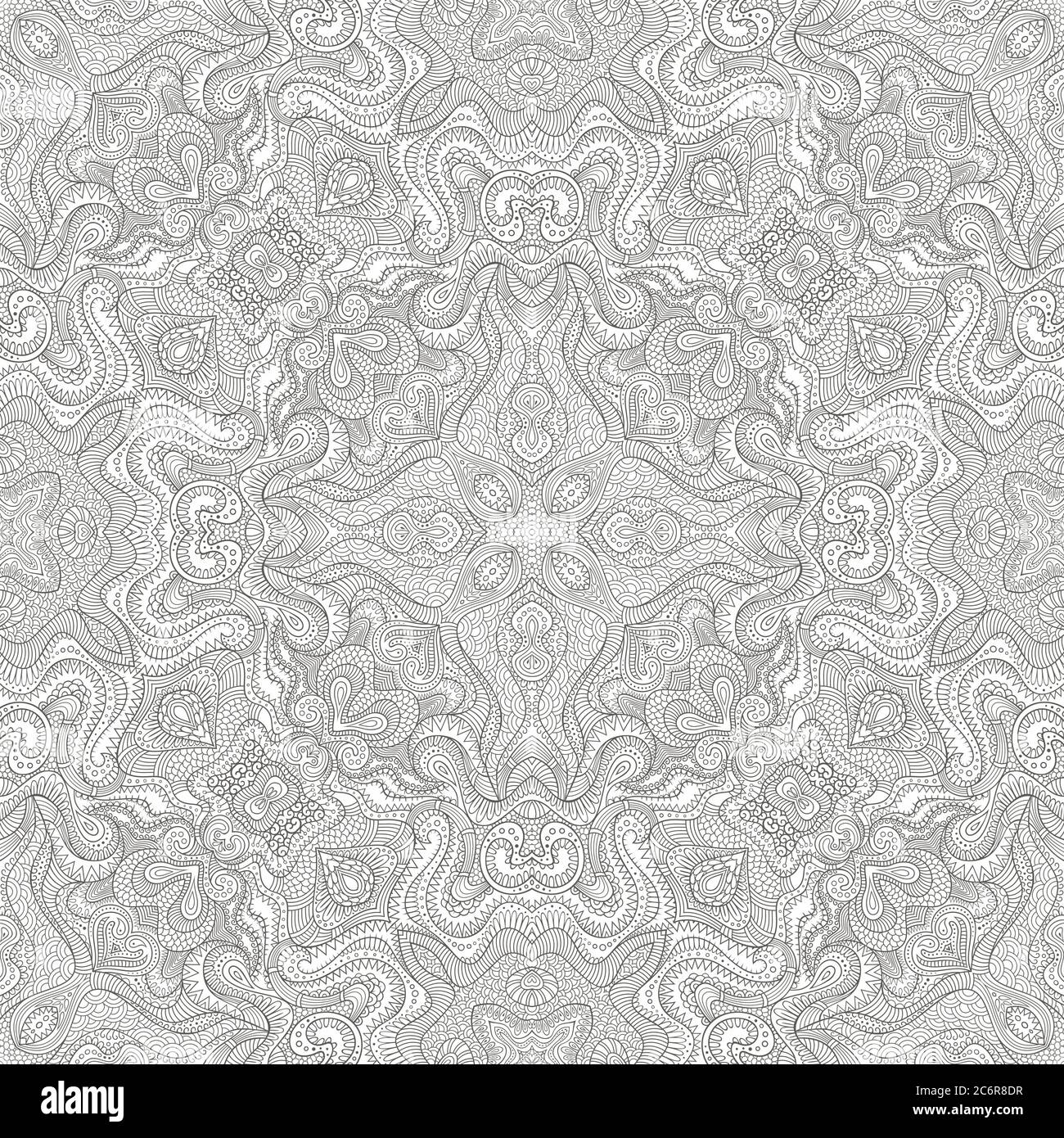 Vector outline ethnic hand drawn background Stock Vector Image & Art ...