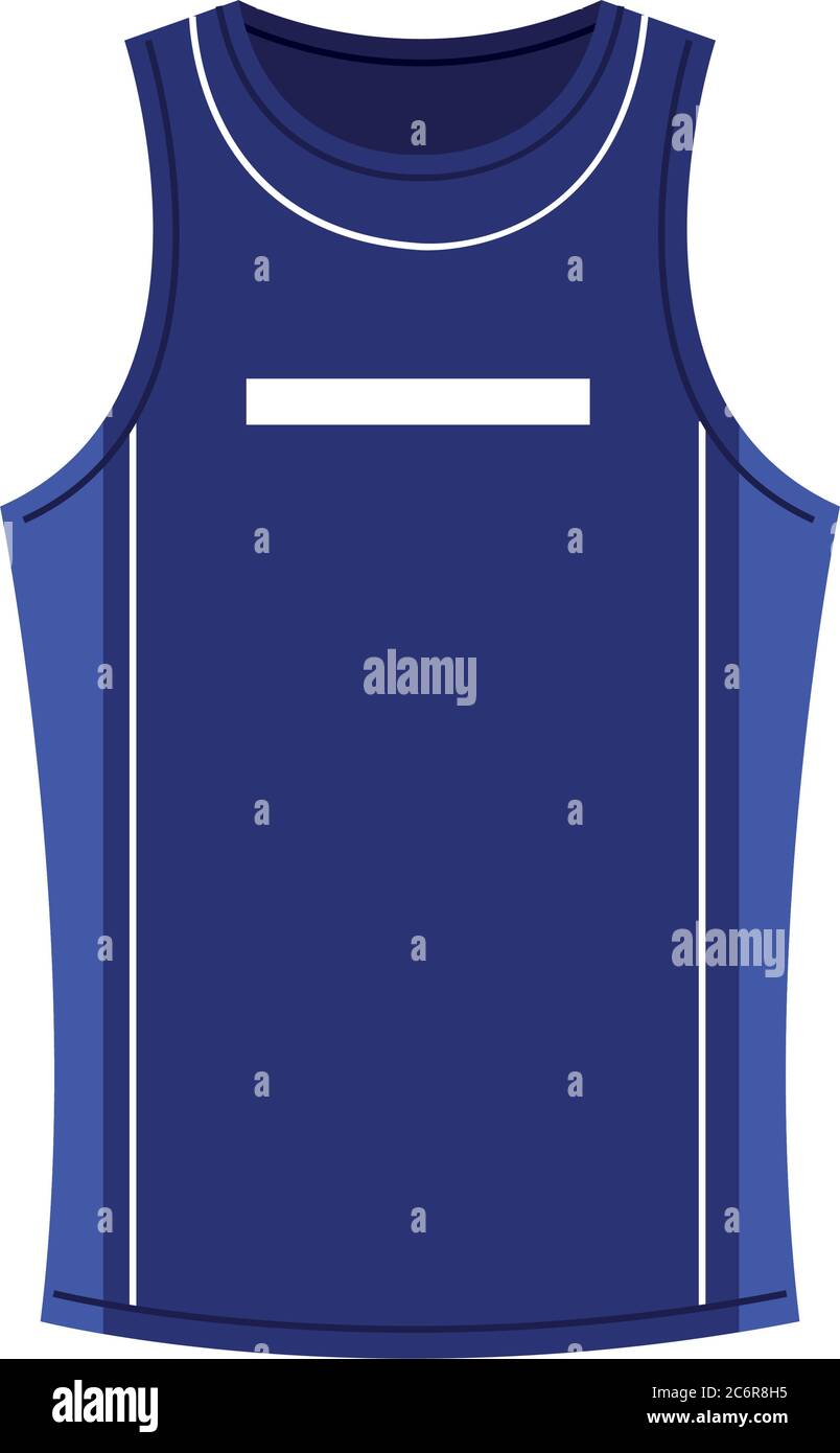 basketball tank top blue color, sport jersey blue color, on white ...